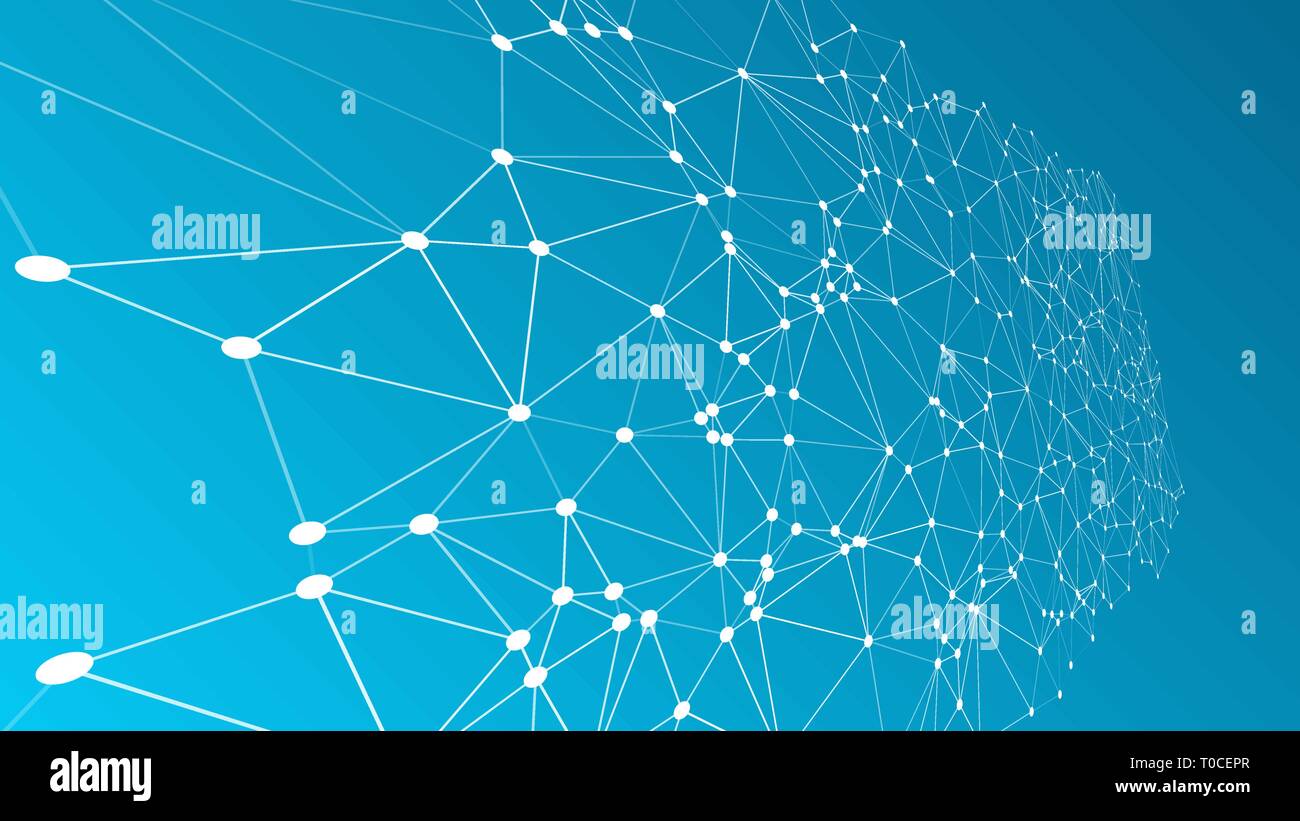 Vector connected lines and dots 3d creative science backgrounds Stock Vector Image & Art - Alamy