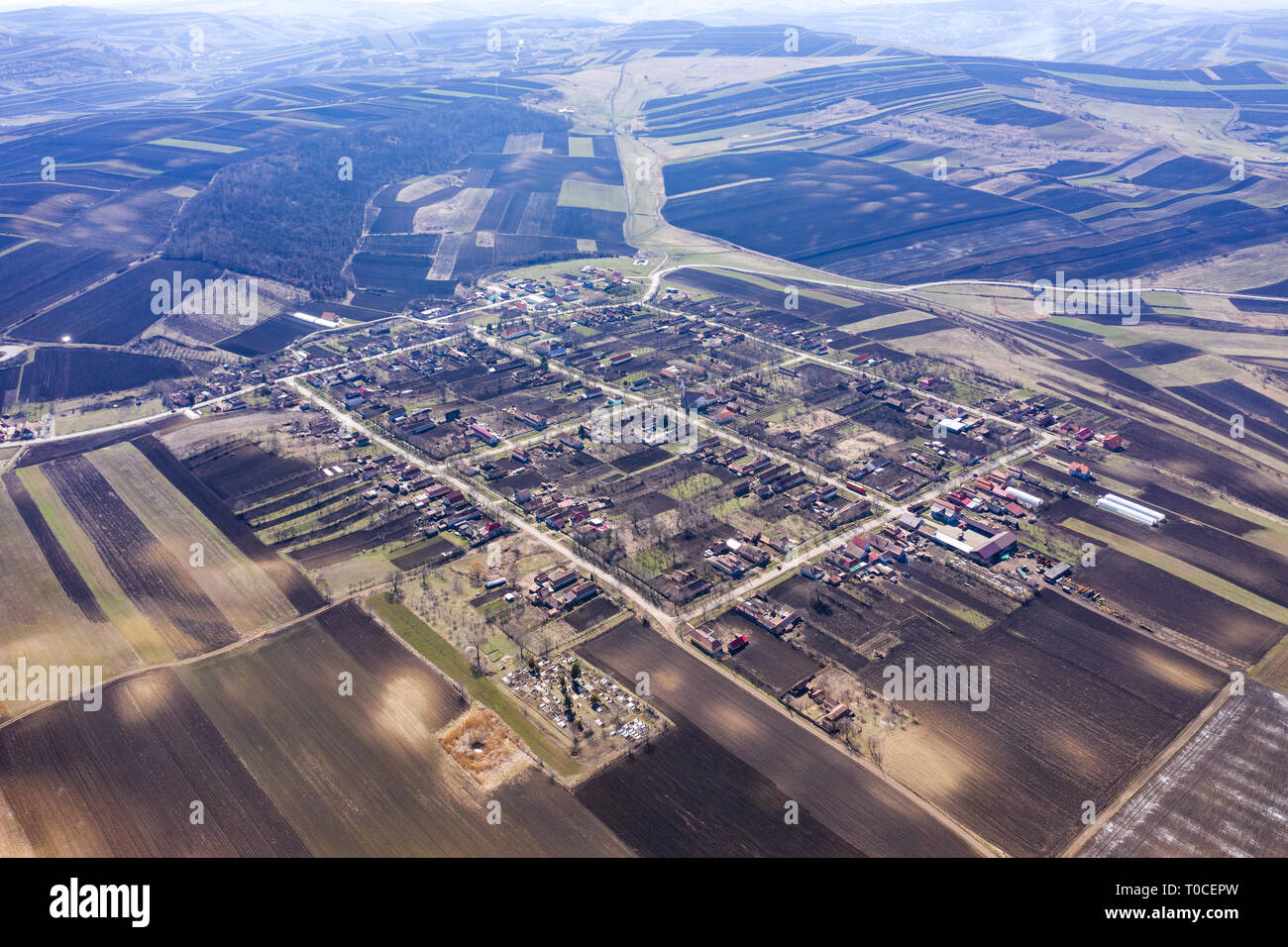 Village square aerial hi-res stock photography and images - Alamy
