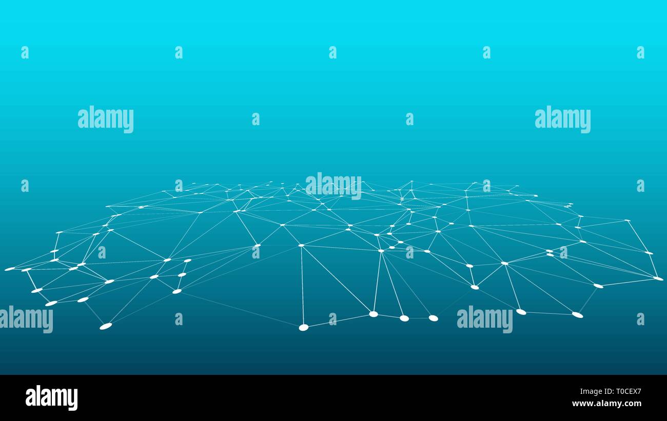 Triangles shapes lines connected 3d vector futuristic graphic ...