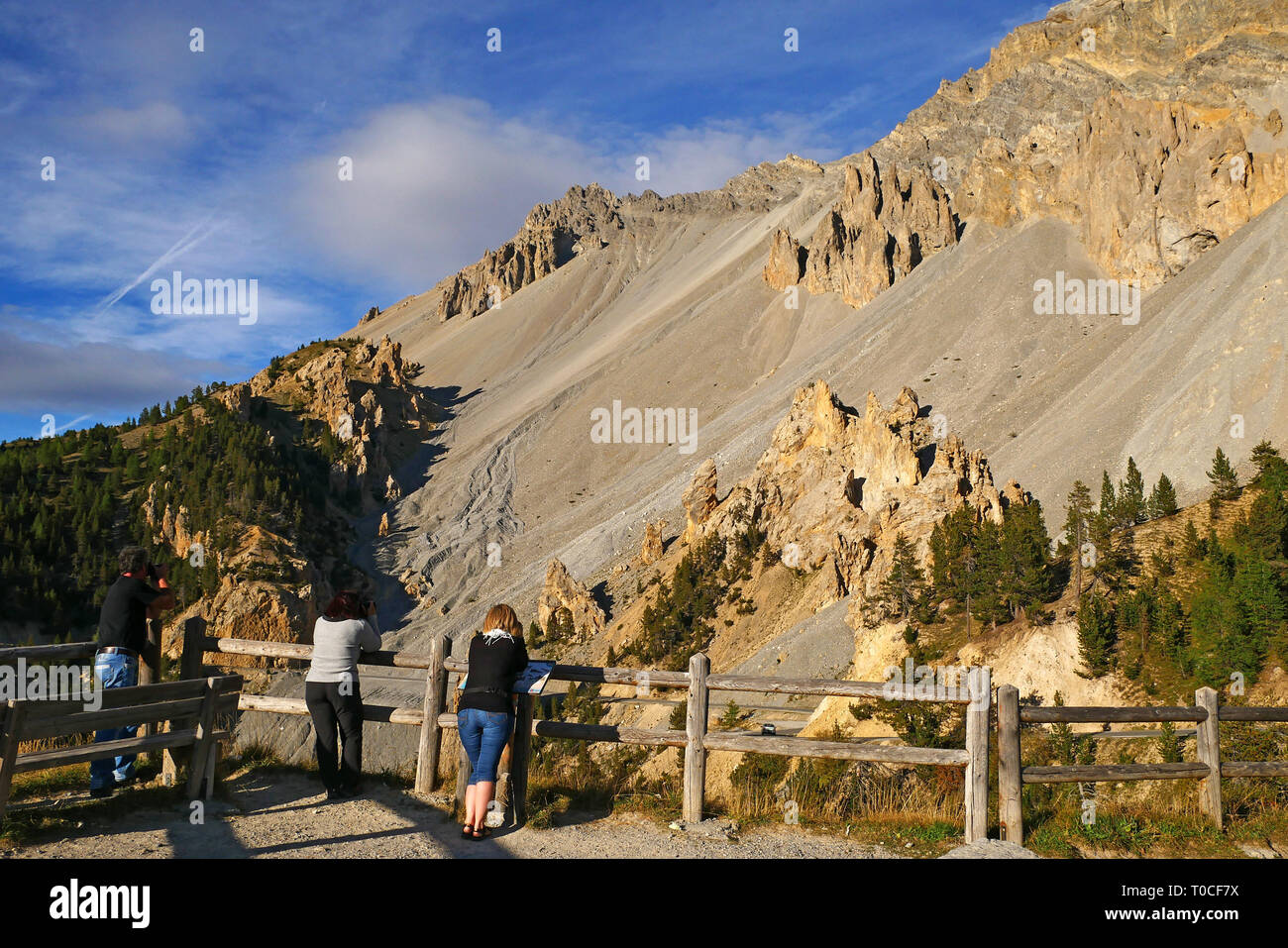 Izoard Pass, landscape of the “Casse deserte”, a cirque in the Queyras ...