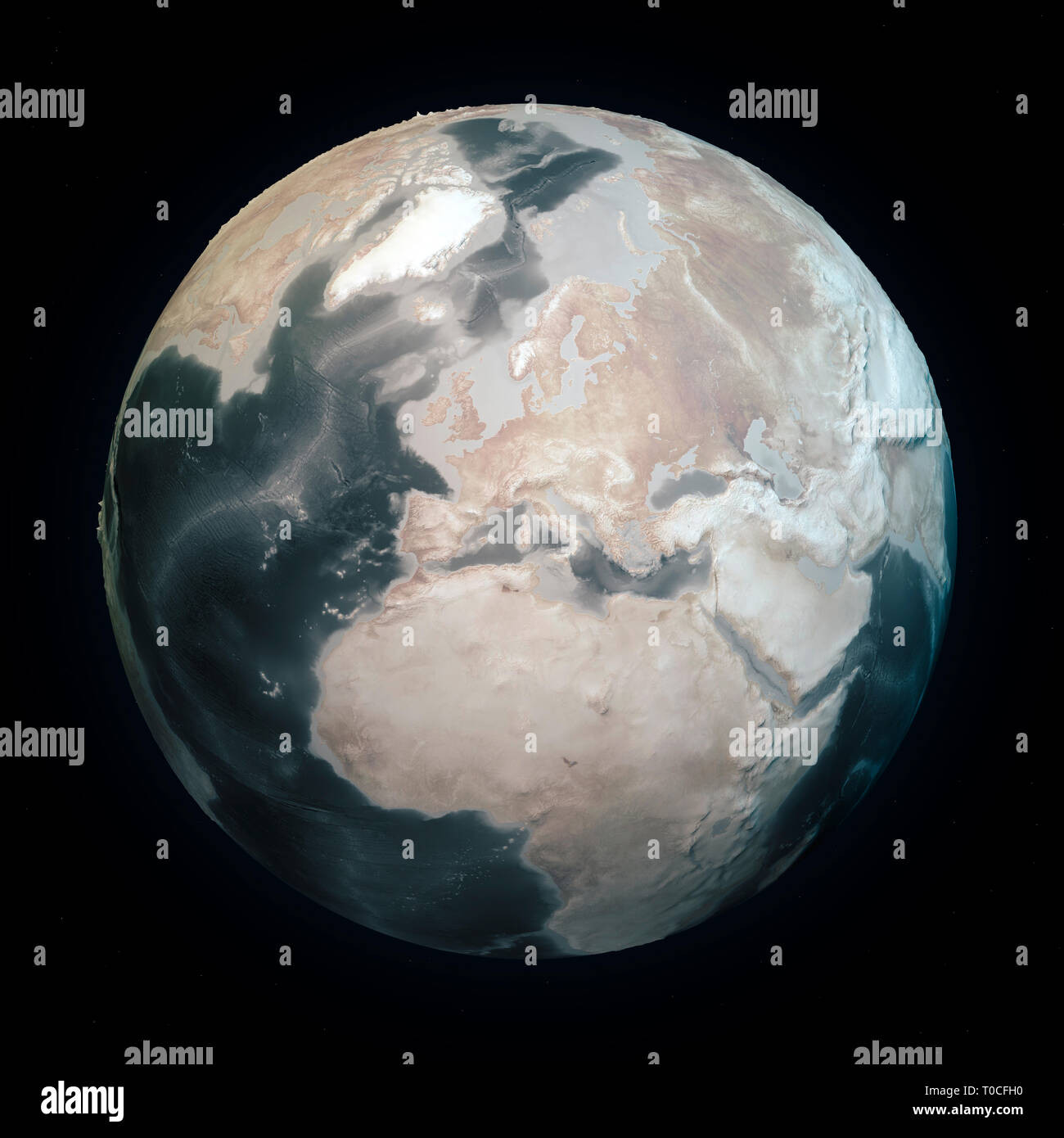 Drought in the world, dry planet earth. Climate change land without ...