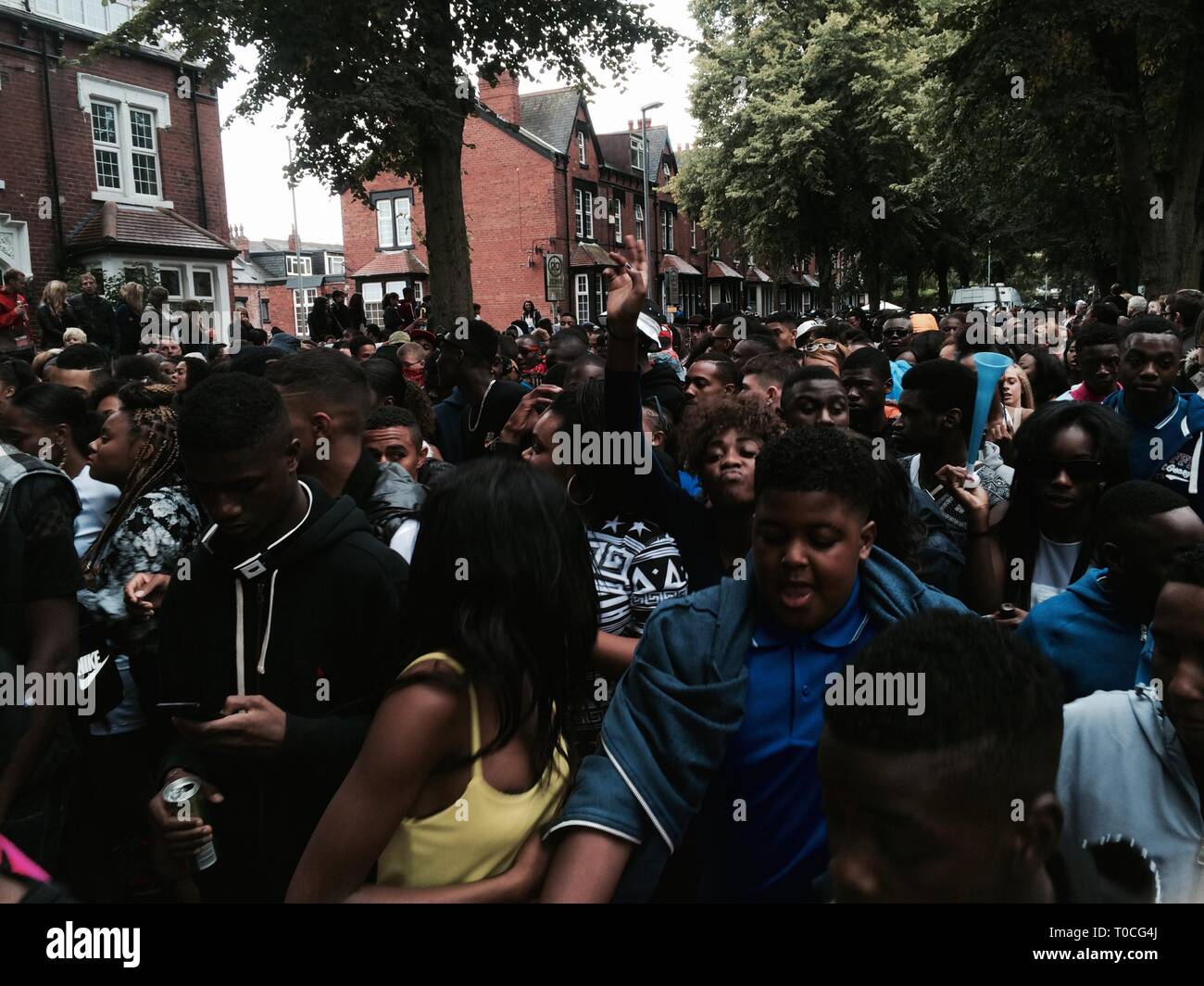 black people in street riot, public unrest Stock Photo - Alamy