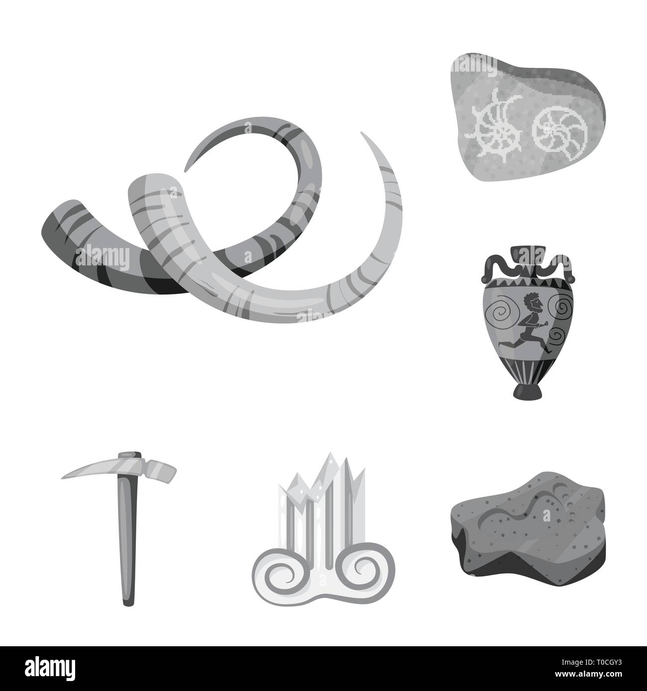 horn,rock,amphora,pickaxe,architecture,tusk,black,artifact,pick,old ...