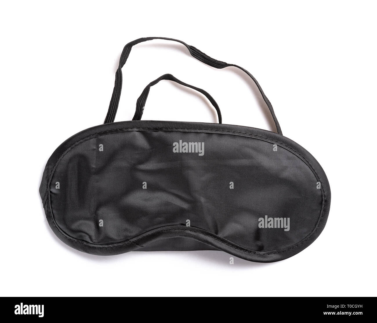 black blindfold on a white background Stock Photo - Alamy