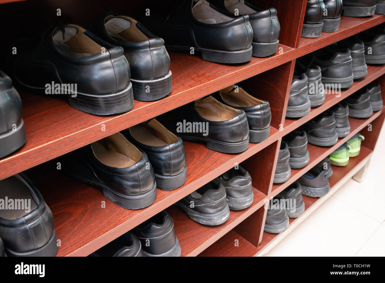 Shoes on shelf hi-res stock photography and images - Alamy