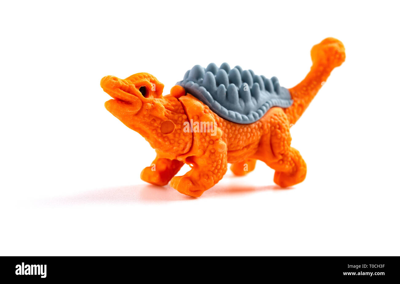 toy ankylosaurus on a white background Stock Photo - Alamy