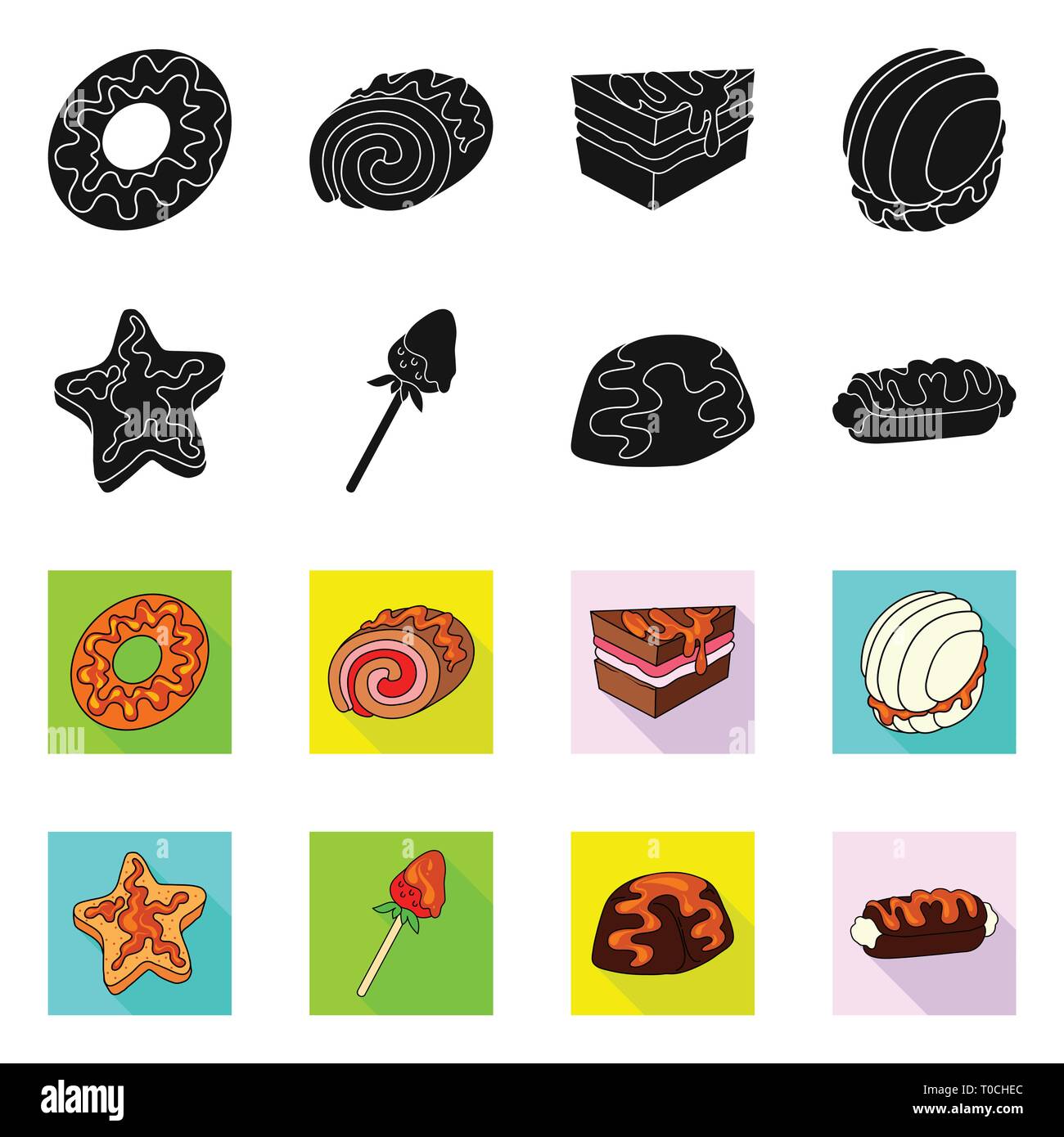 Vector illustration of confectionery and culinary logo. Set of ...