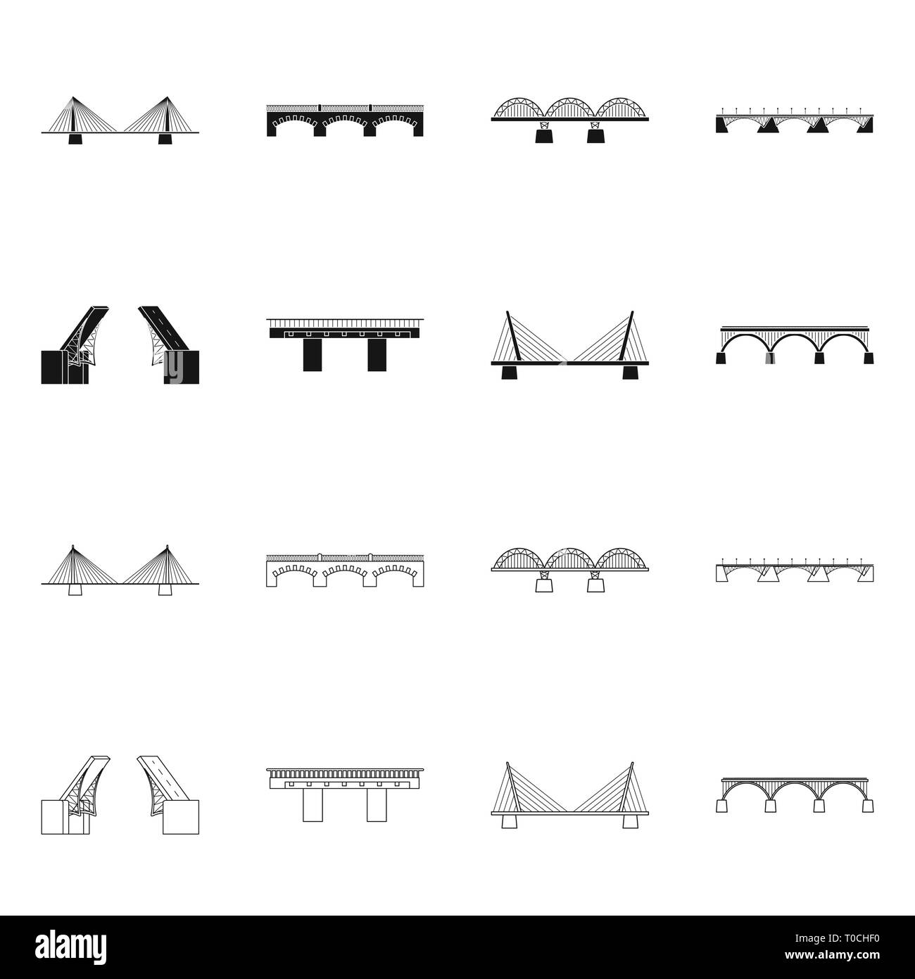 Vector design of connection and design icon. Set of connection and side ...