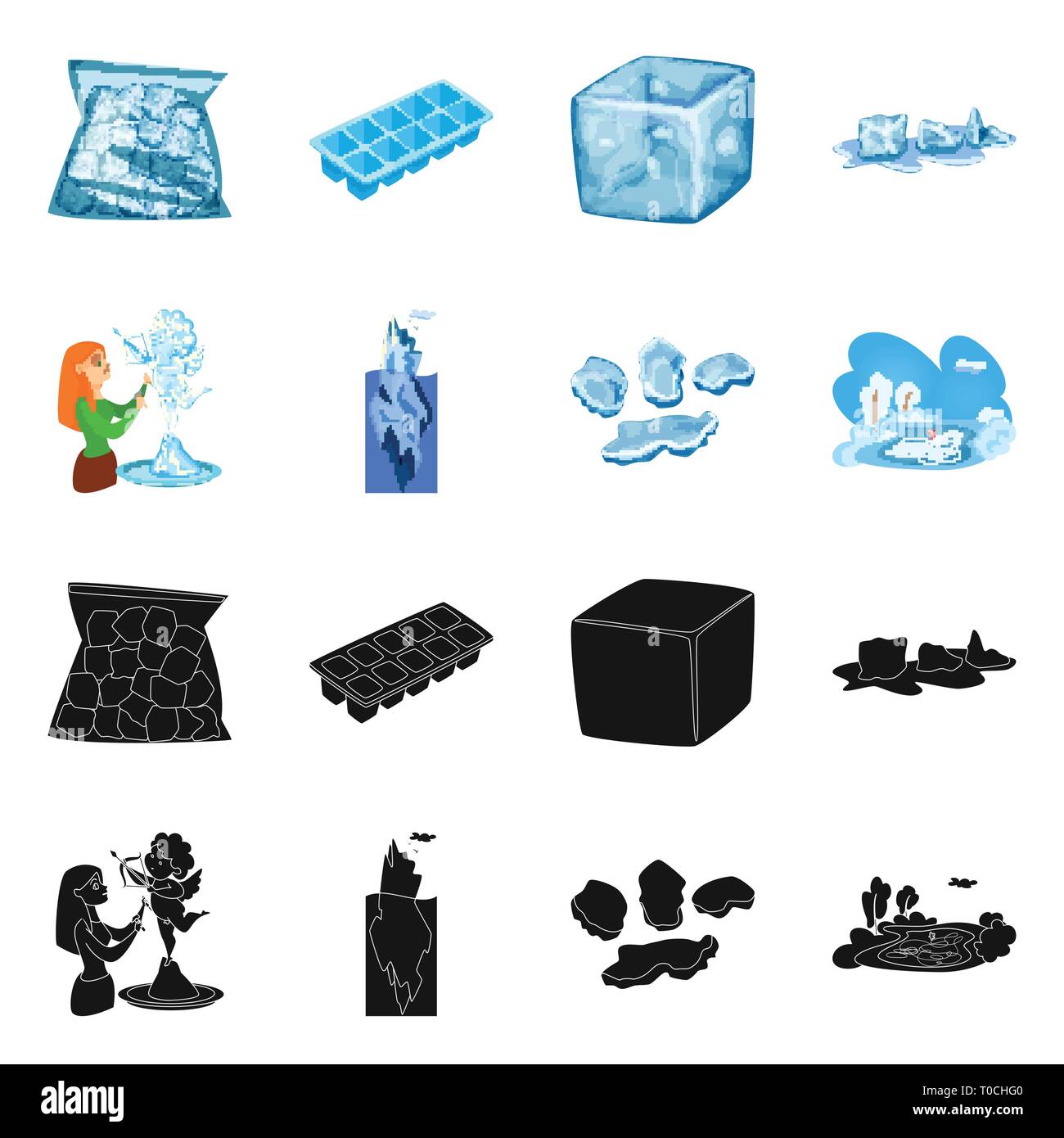 form,freezer,cube,sculpture,iceberg,splinters,pond,ice,package ...