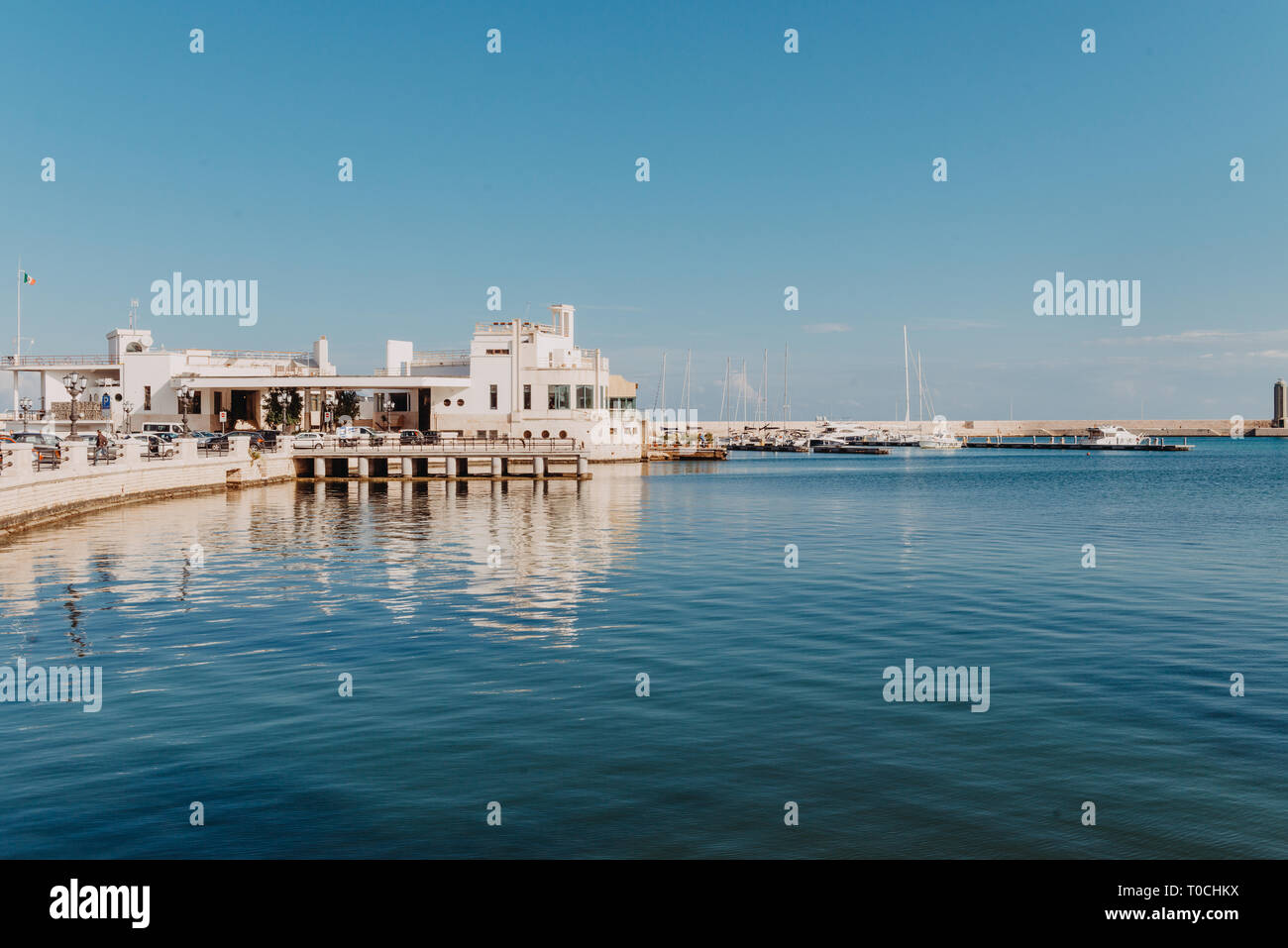 A seafront pier building. Bari, Puglia Italy Stock Photo - Alamy