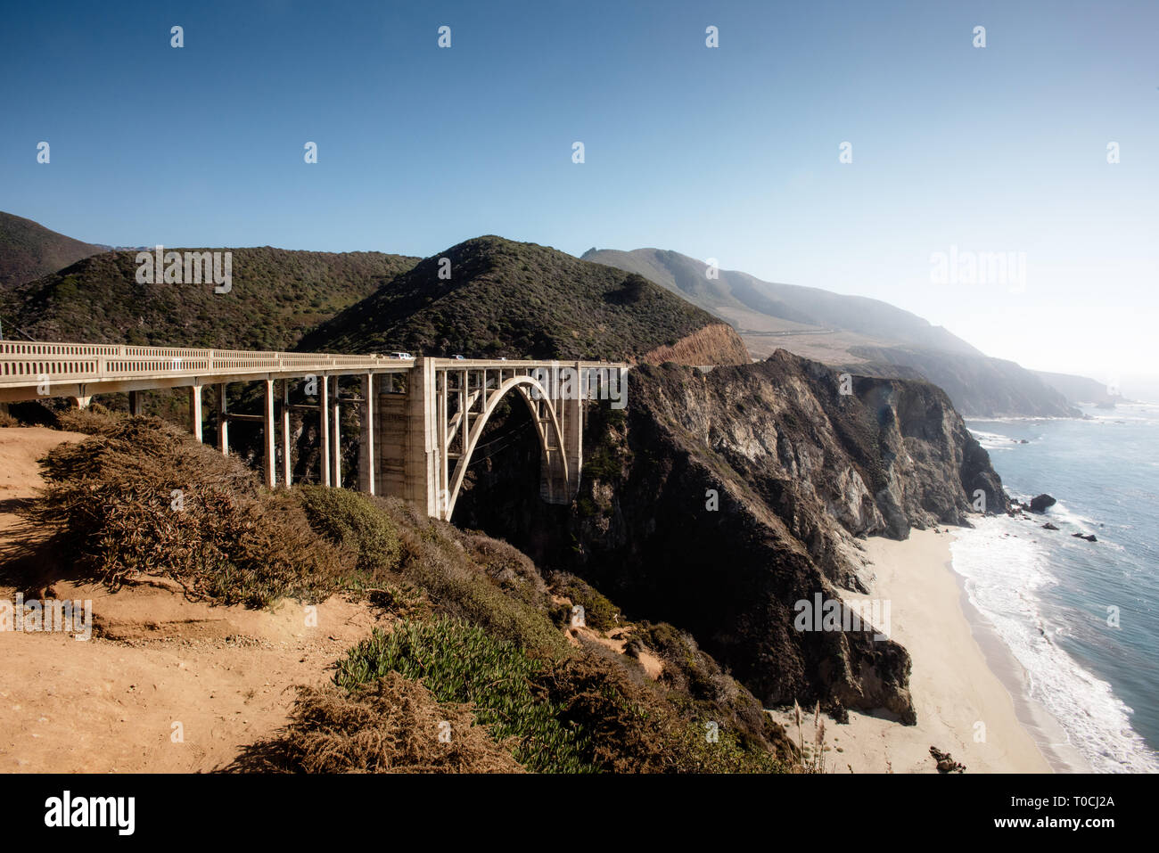 Bixby Creek Bridge, also known as Bixby Canyon Bridge, on the Big Sur ...