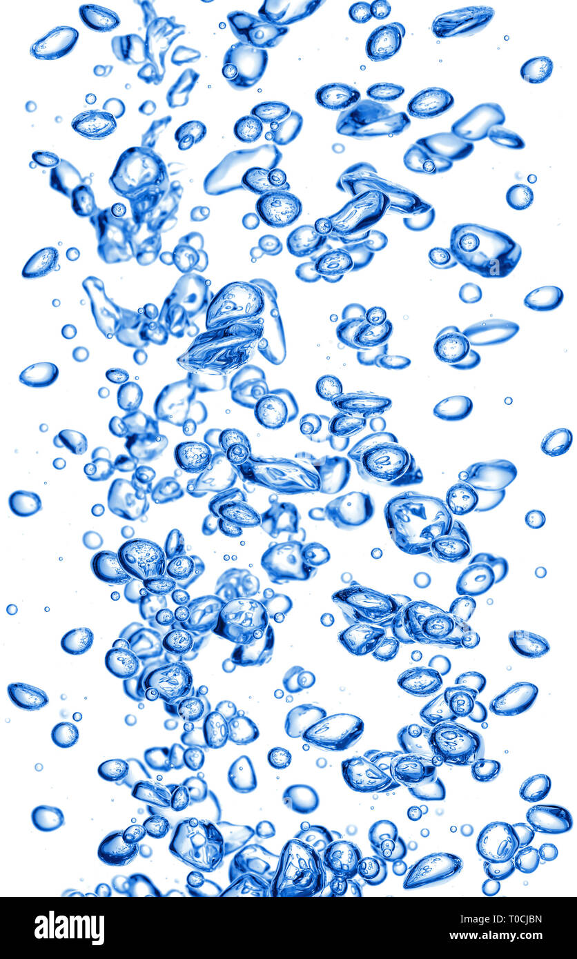 Water splash, view through glass. Isolated on white background Stock ...