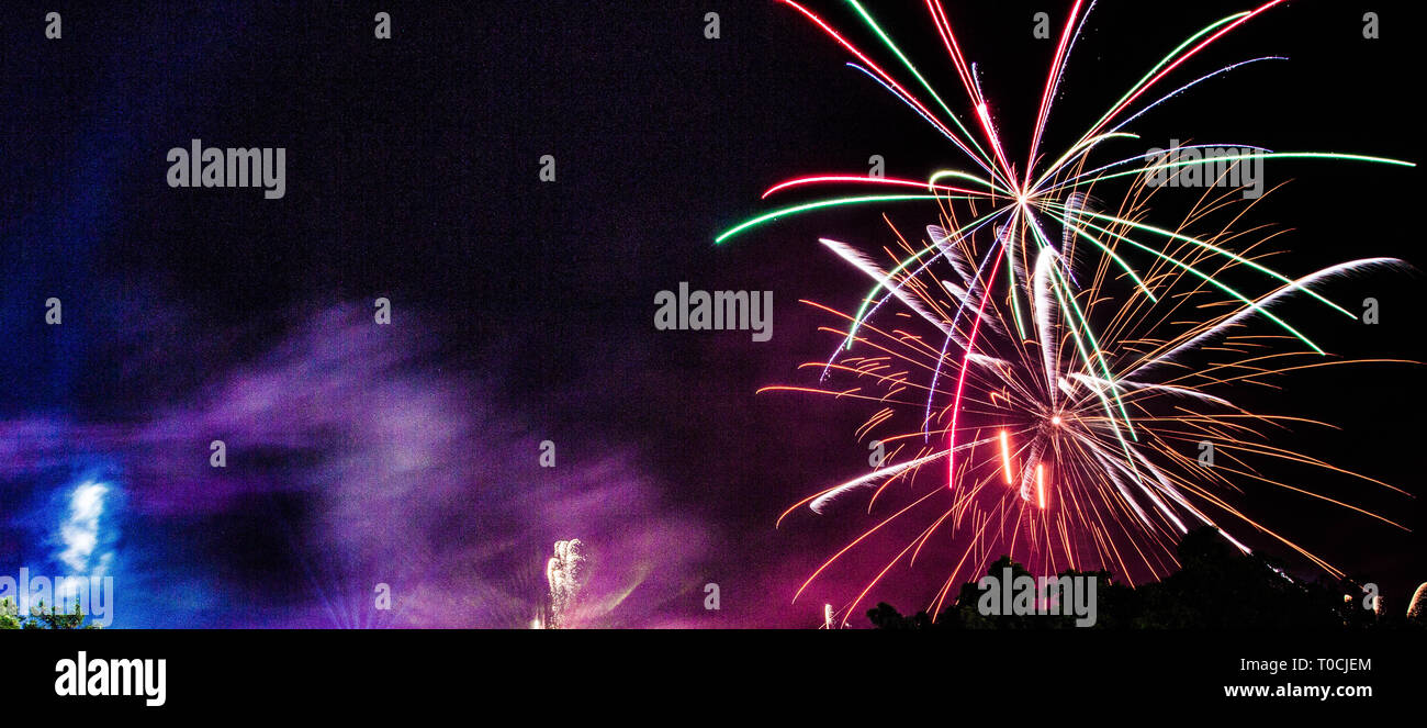 Fireworks in Night Sky Stock Photo - Alamy