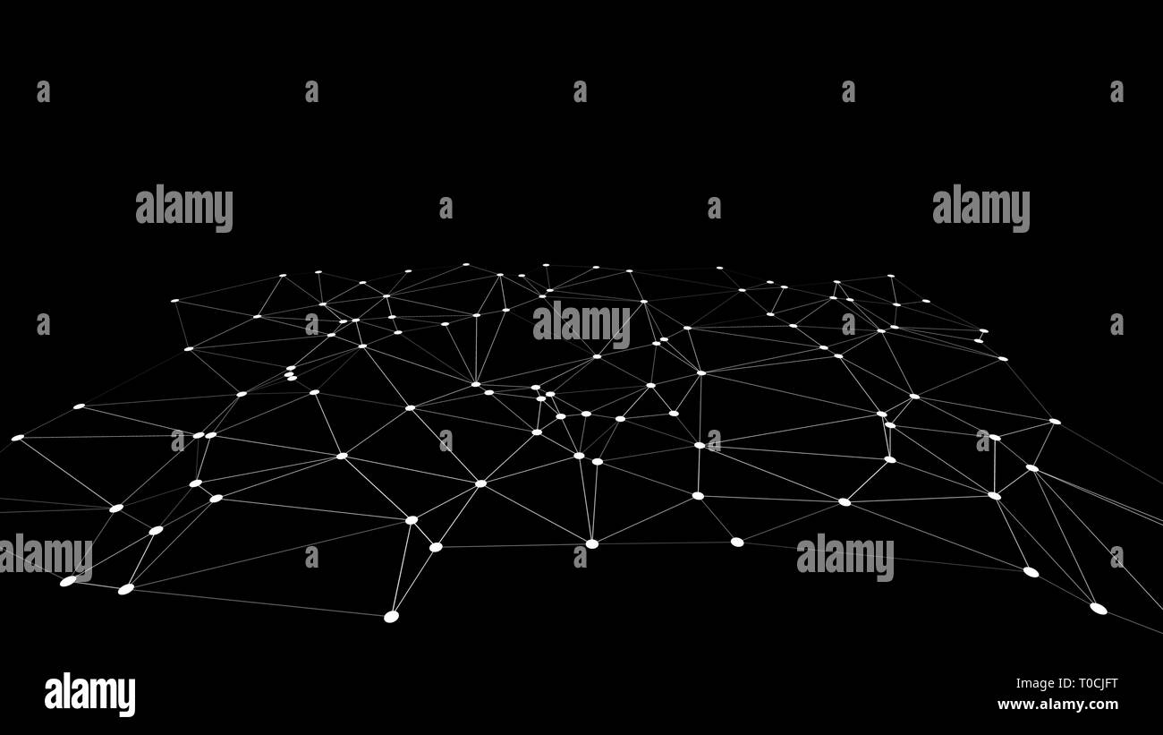 Connected dots abstract science technology creative graphic background ...