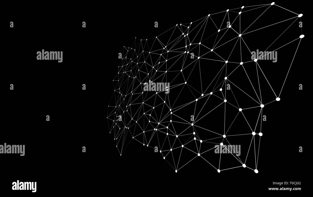 Science connections background vector graphic triangles 3d pattern ...