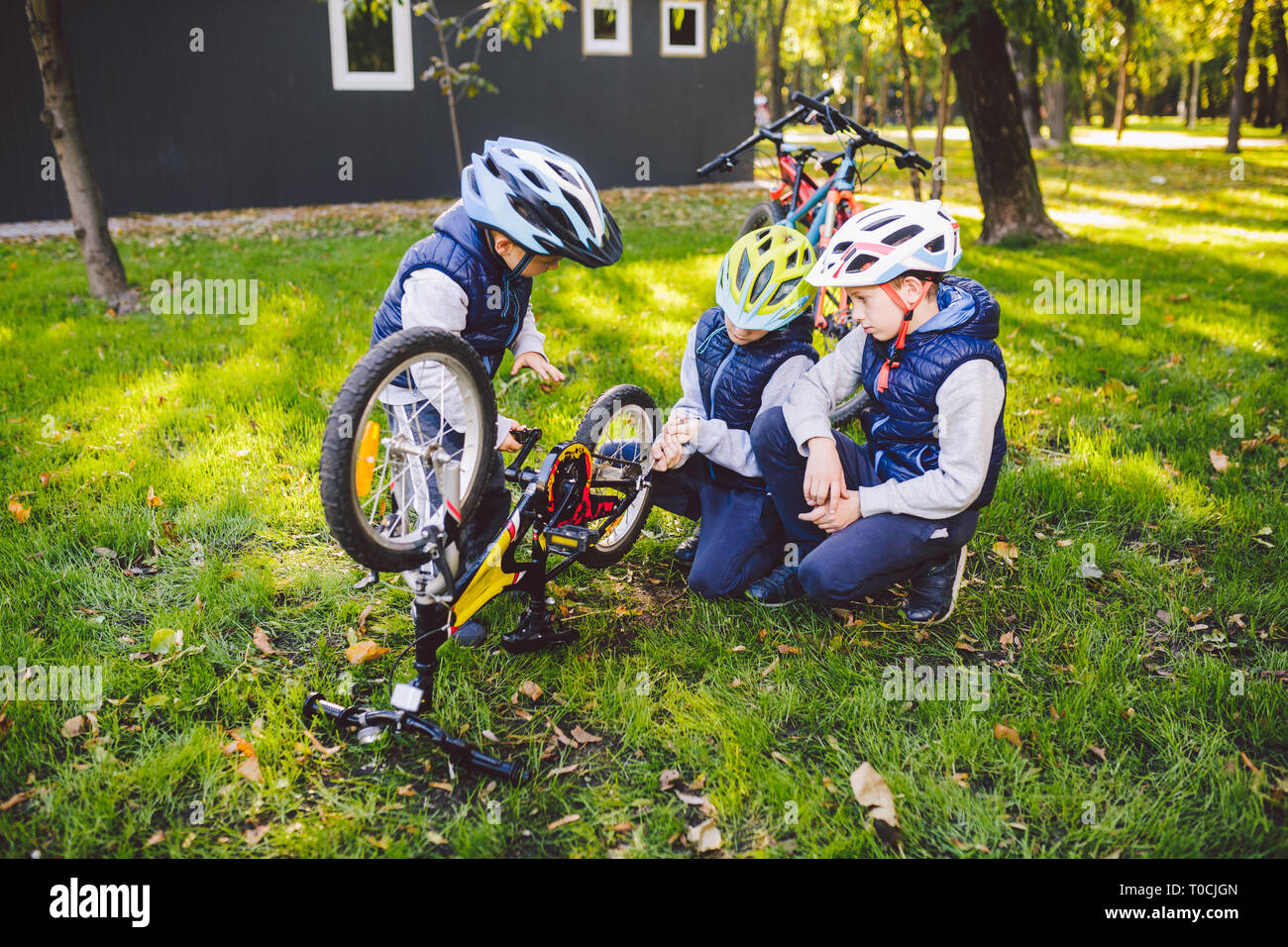 Broken cycle helmet hi-res stock photography and images - Alamy