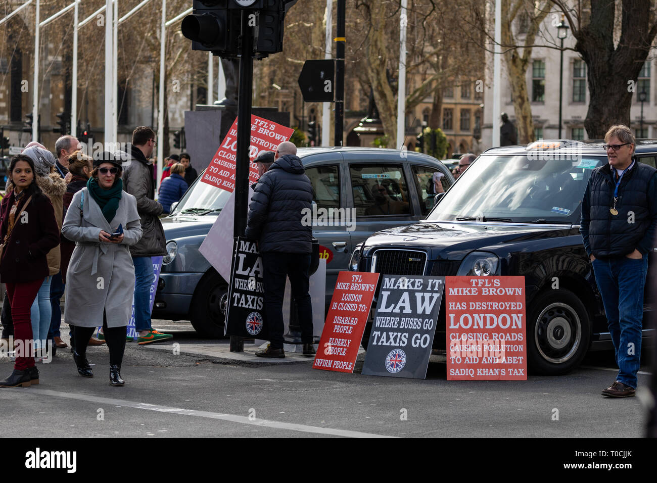 London Taxi Driver Protest Stock Photo - Alamy