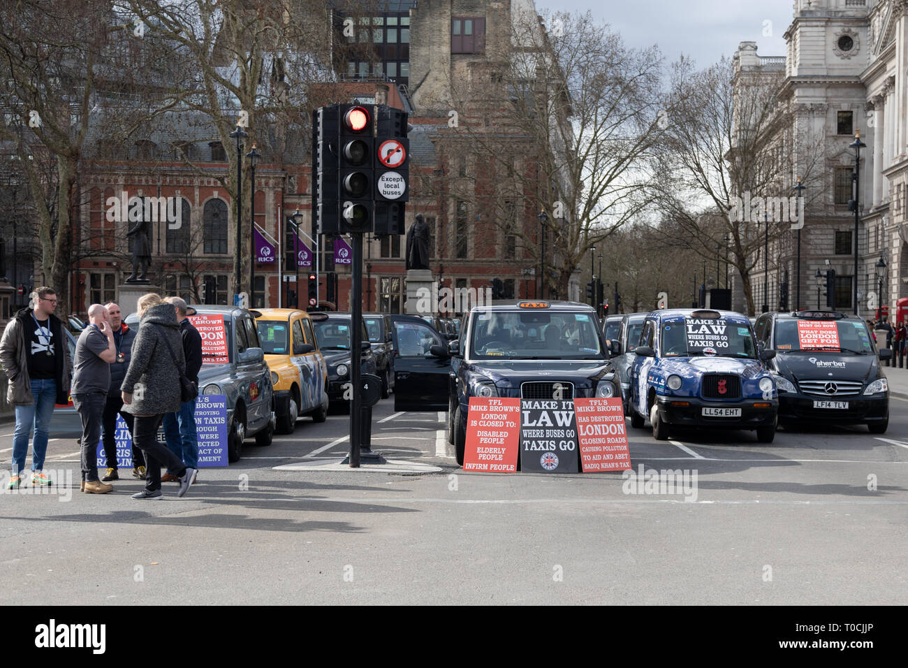 London Taxi Driver Protest Stock Photo - Alamy