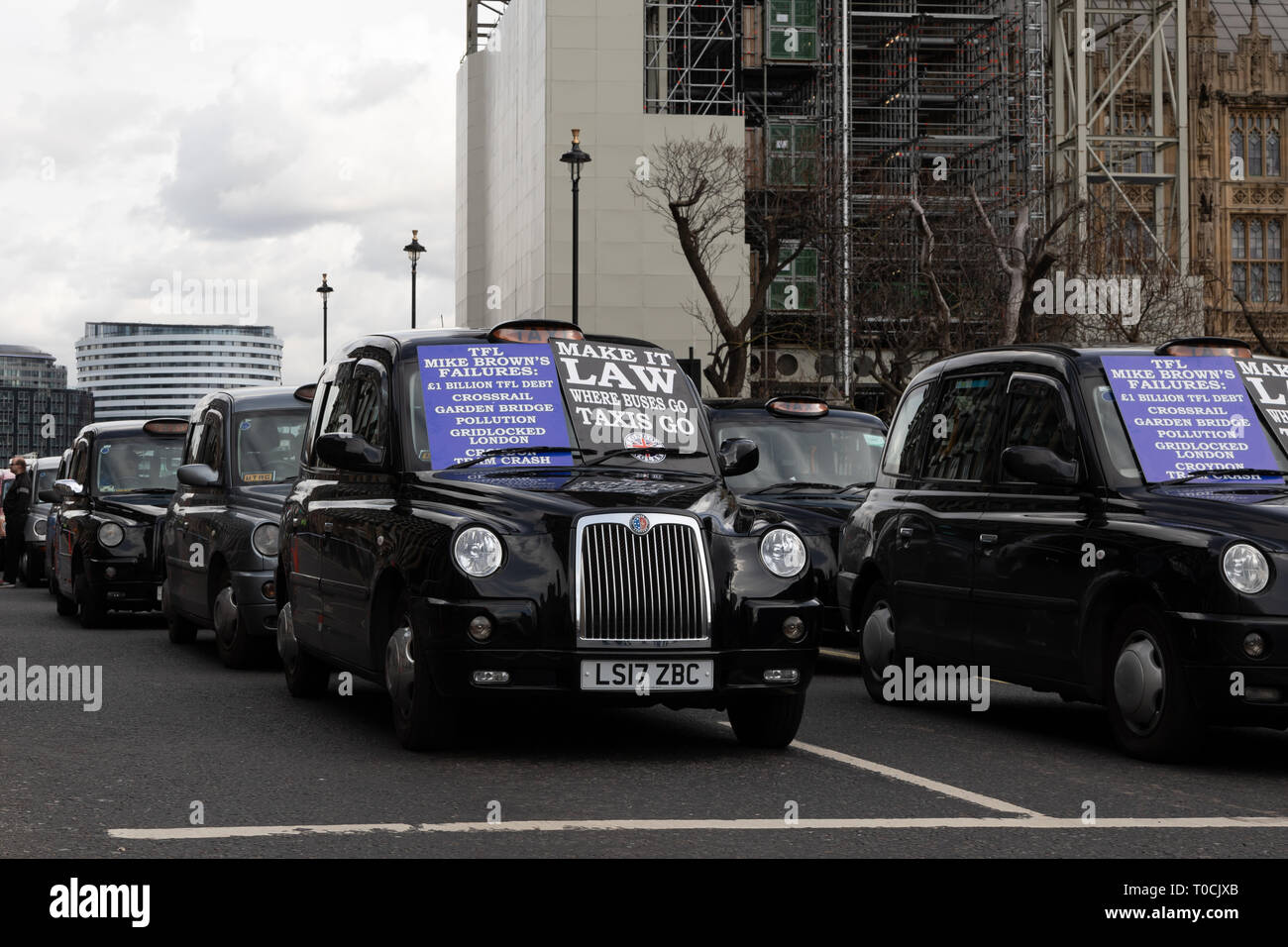 London Taxi Driver Protest Stock Photo - Alamy