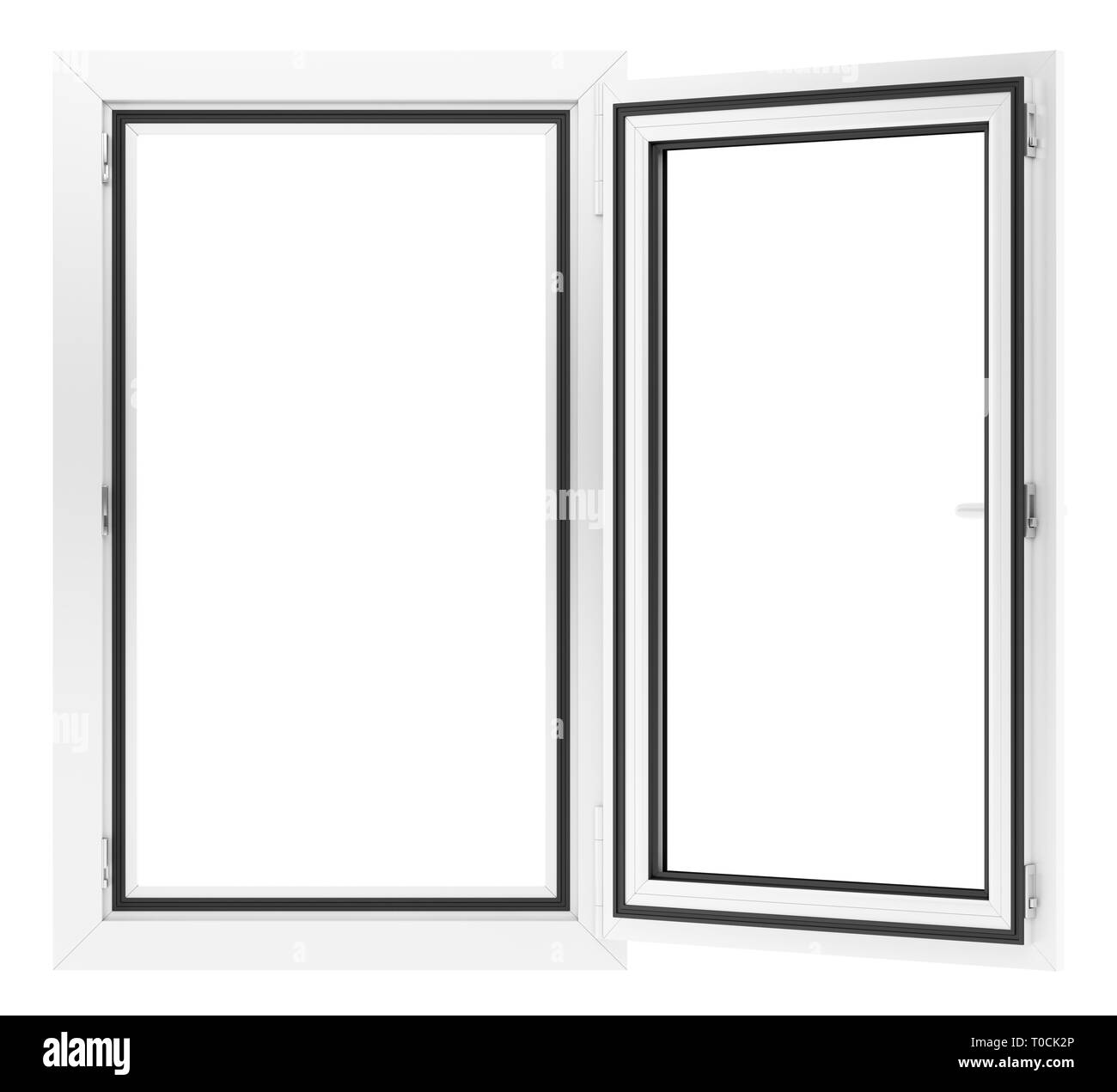 open window isolated on white background. 3d illustration Stock Photo ...
