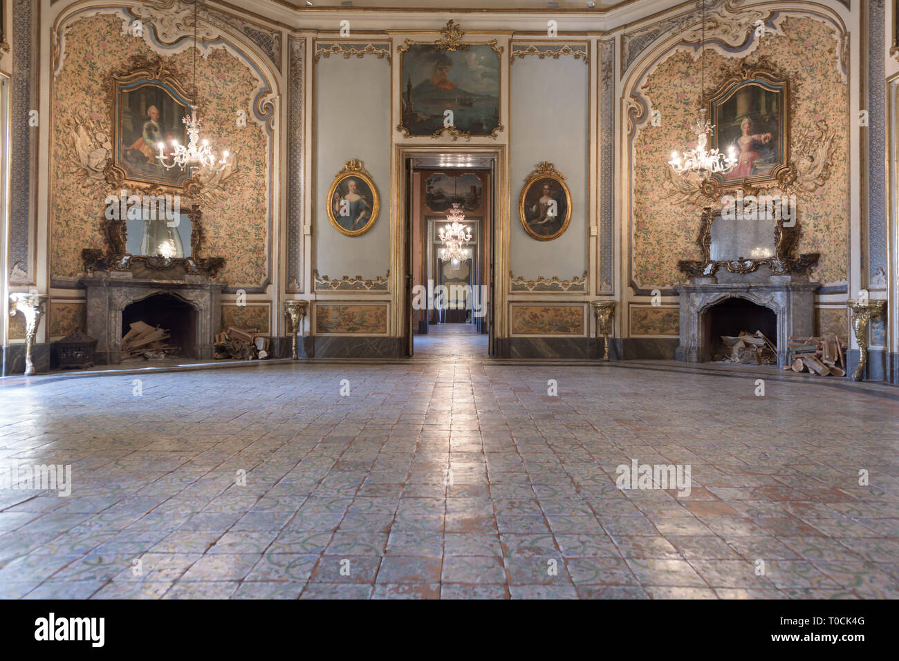 CATANIA, ITALY - 18 Jan 2019: Interiors of Palazzo Biscari in Catania ...