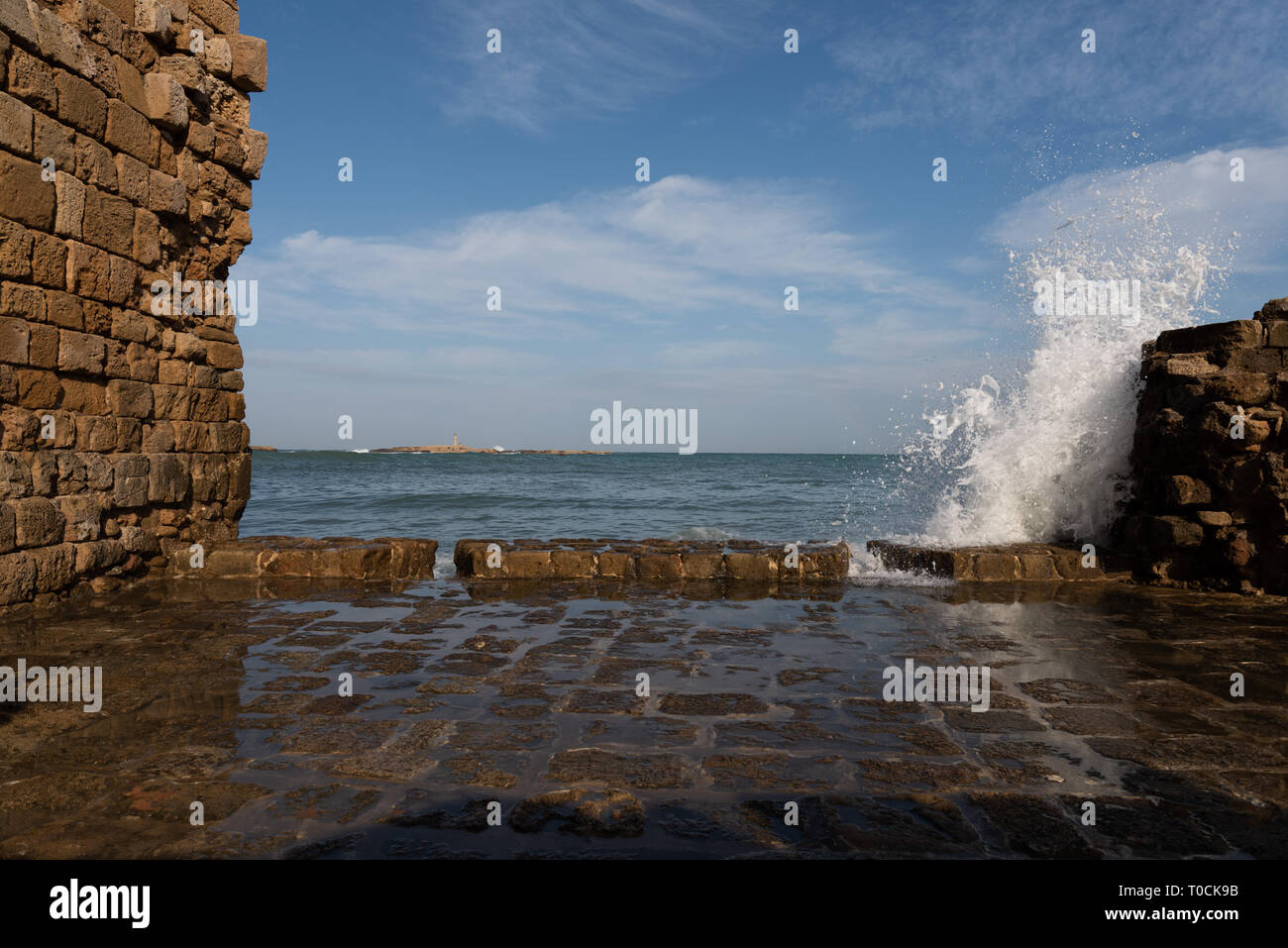 Saida (Sidon) Crusader Sea Castle is a medieval fortress build during ...