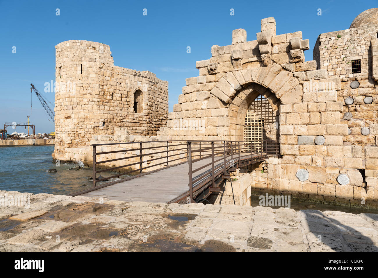 Saida (Sidon) Crusader Sea Castle is a medieval fortress build during ...