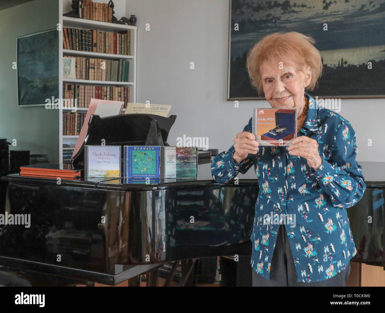 COLETTE MAZE,French pianist 104 Years old Stock Photo - Alamy
