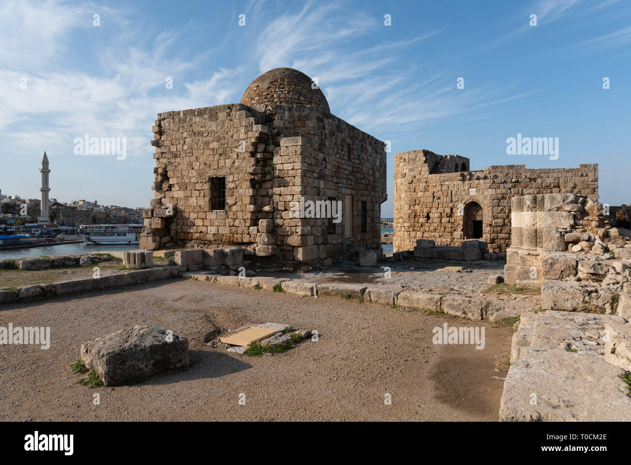 Saida (Sidon) Crusader Sea Castle is a medieval fortress build during ...