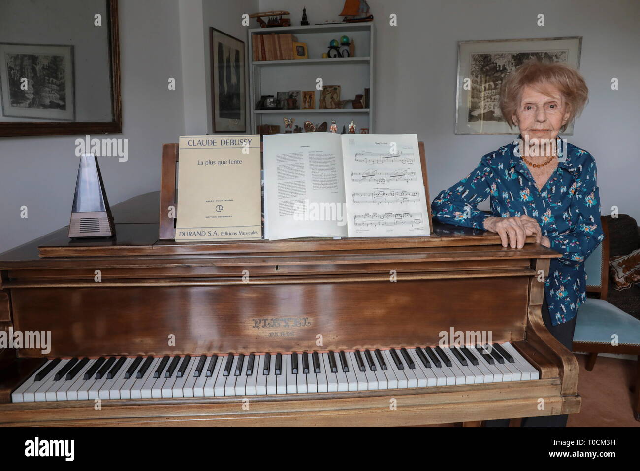 COLETTE MAZE,French pianist 104 Years old Stock Photo - Alamy