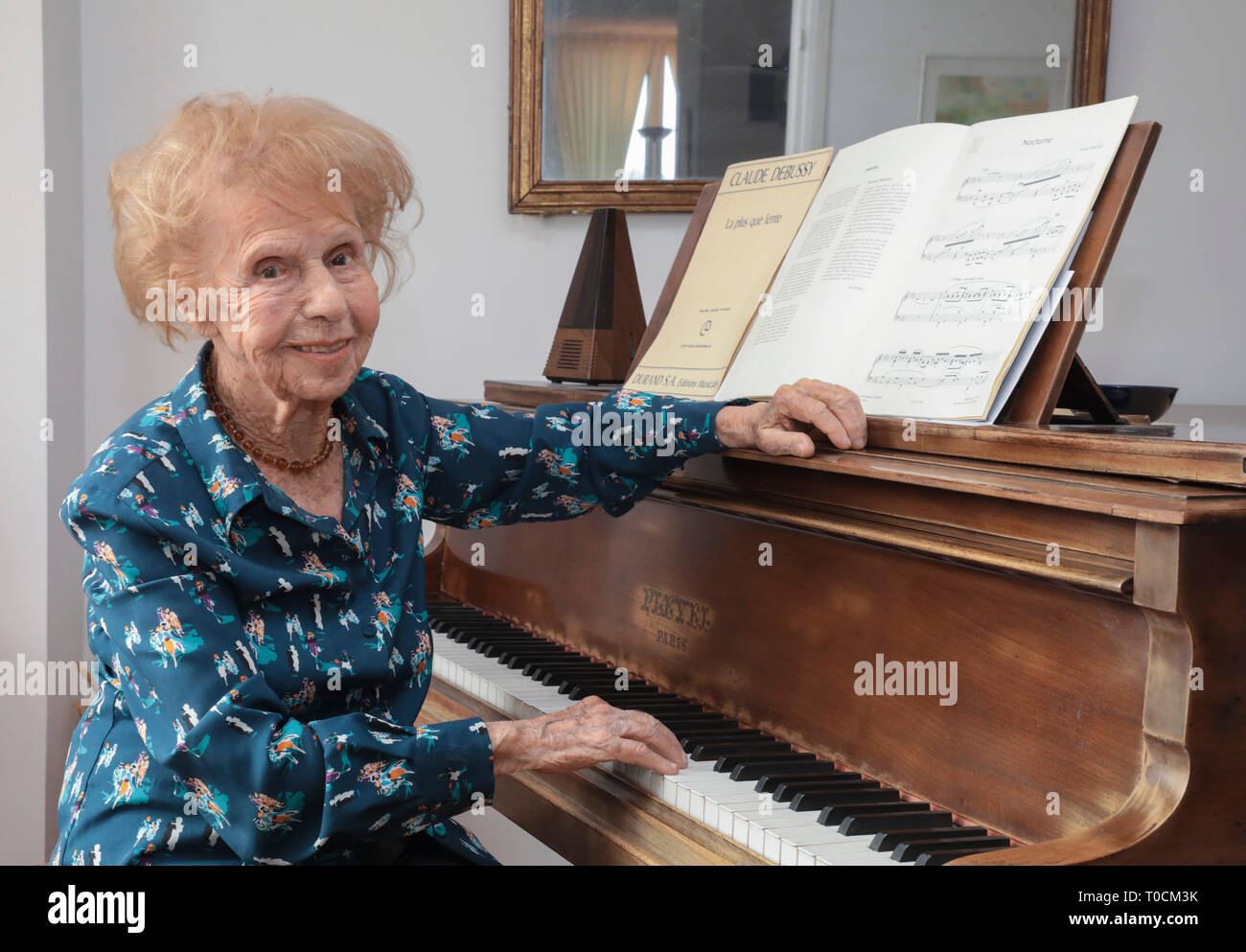COLETTE MAZE,French pianist 104 Years old Stock Photo - Alamy