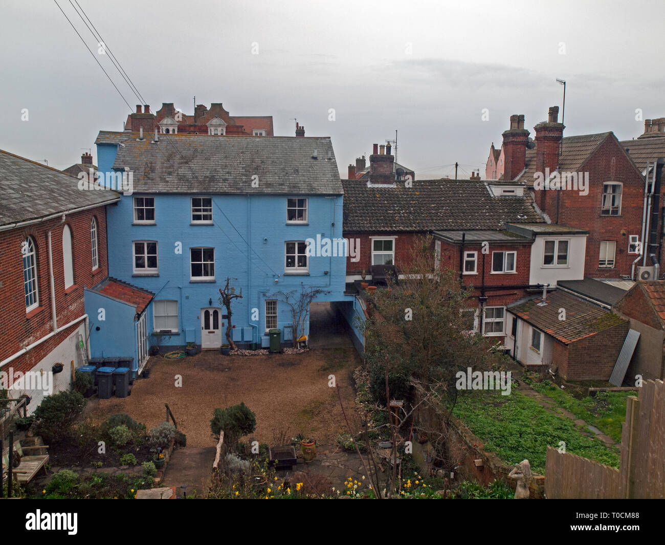 The pretty, brightly coloured cottages and houses of Aldeburgh, Suffolk ...