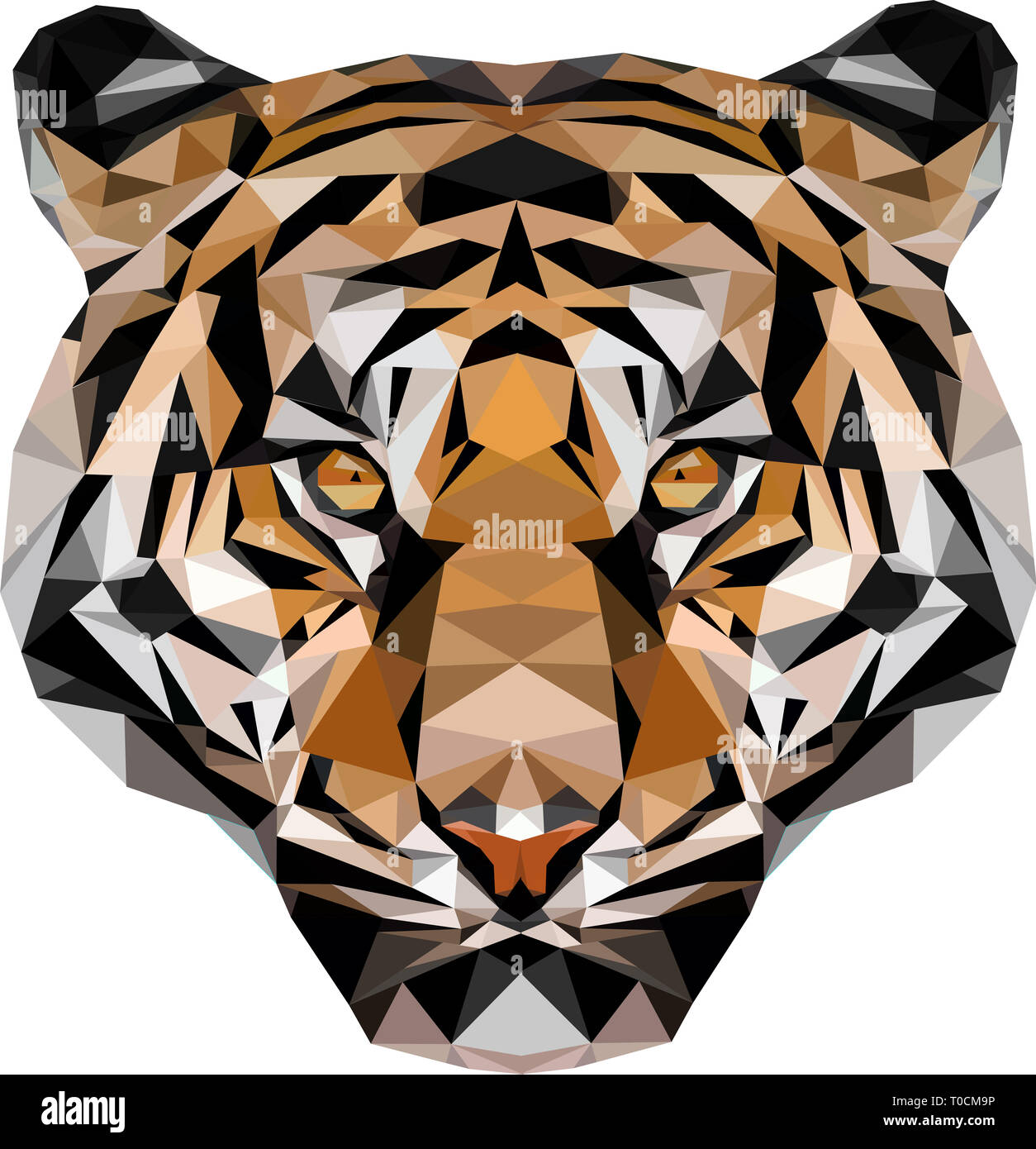 Geometric Tiger Head