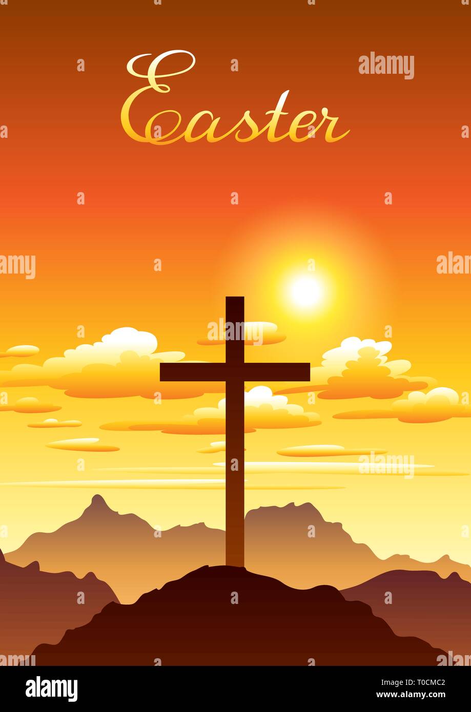 He is risen easter card Stock Vector Images - Alamy