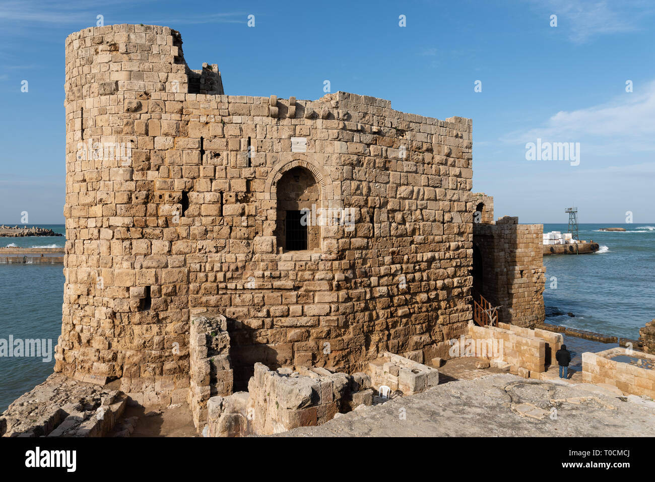 Saida (Sidon) Crusader Sea Castle is a medieval fortress build during ...