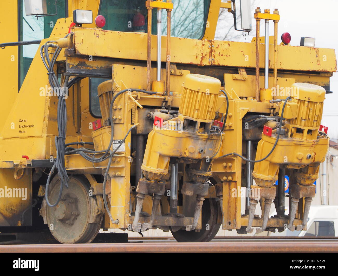Track tamper hi-res stock photography and images - Alamy