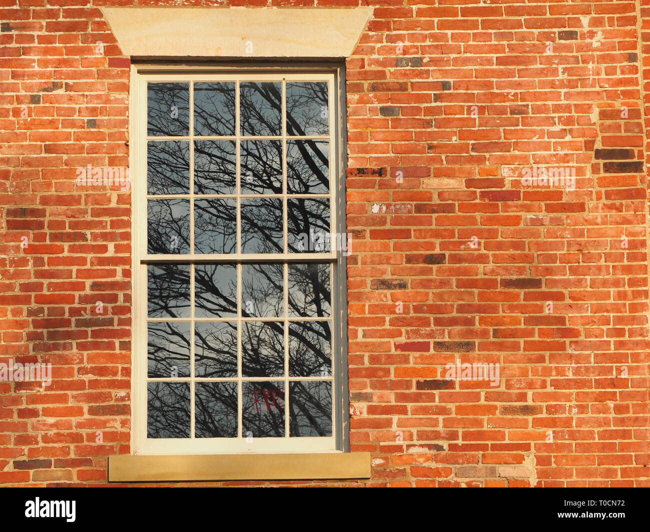 vintage window of a brick building Stock Photo - Alamy