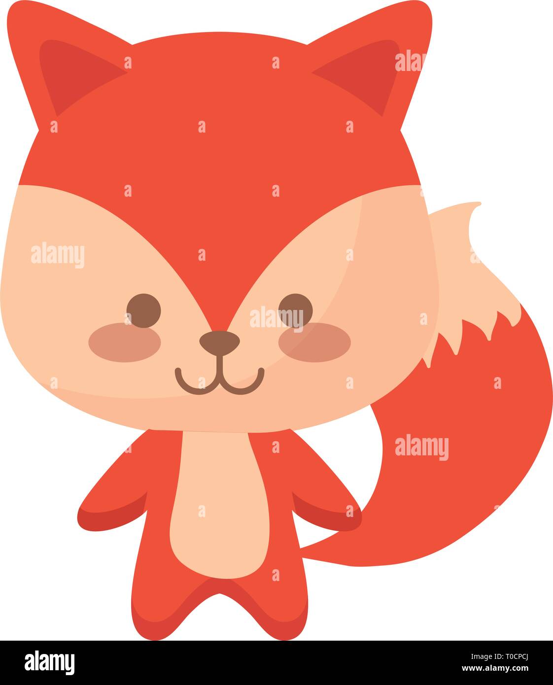 cute fox animal character vector illustration design Stock Vector Image ...