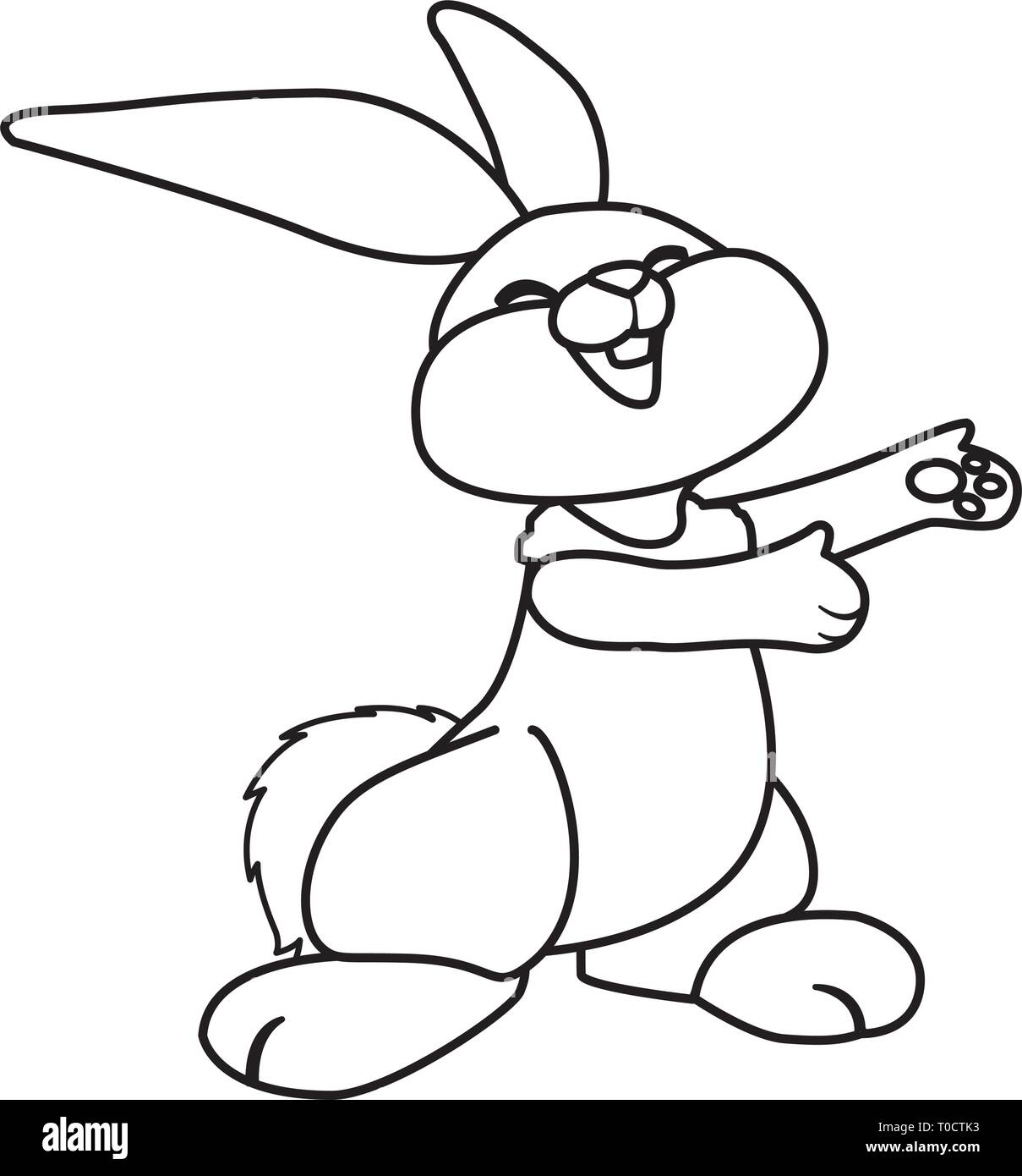 cute rabbit easter character vector illustration design Stock Vector ...