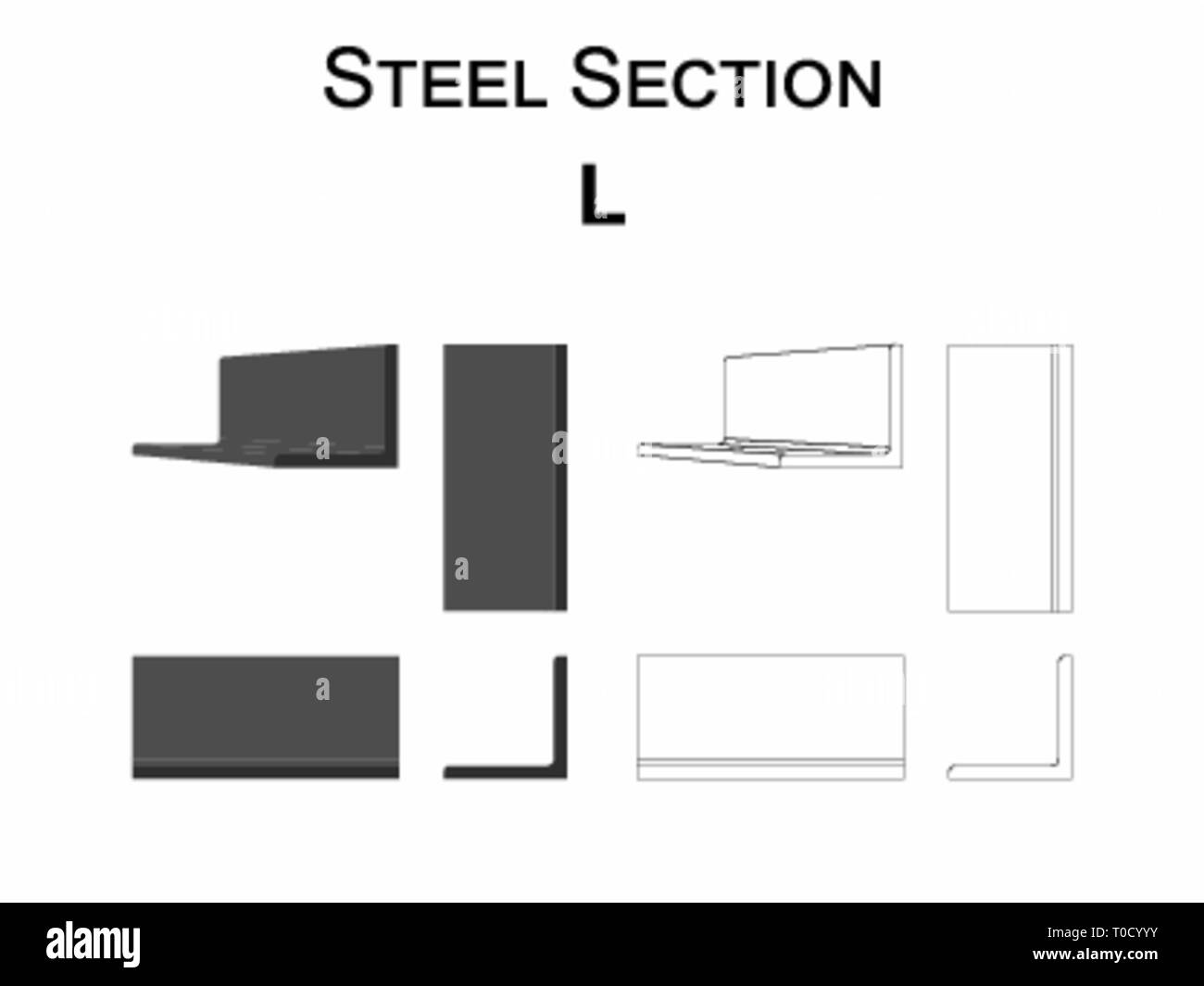 Steel sections Black and White Stock Photos & Images - Alamy
