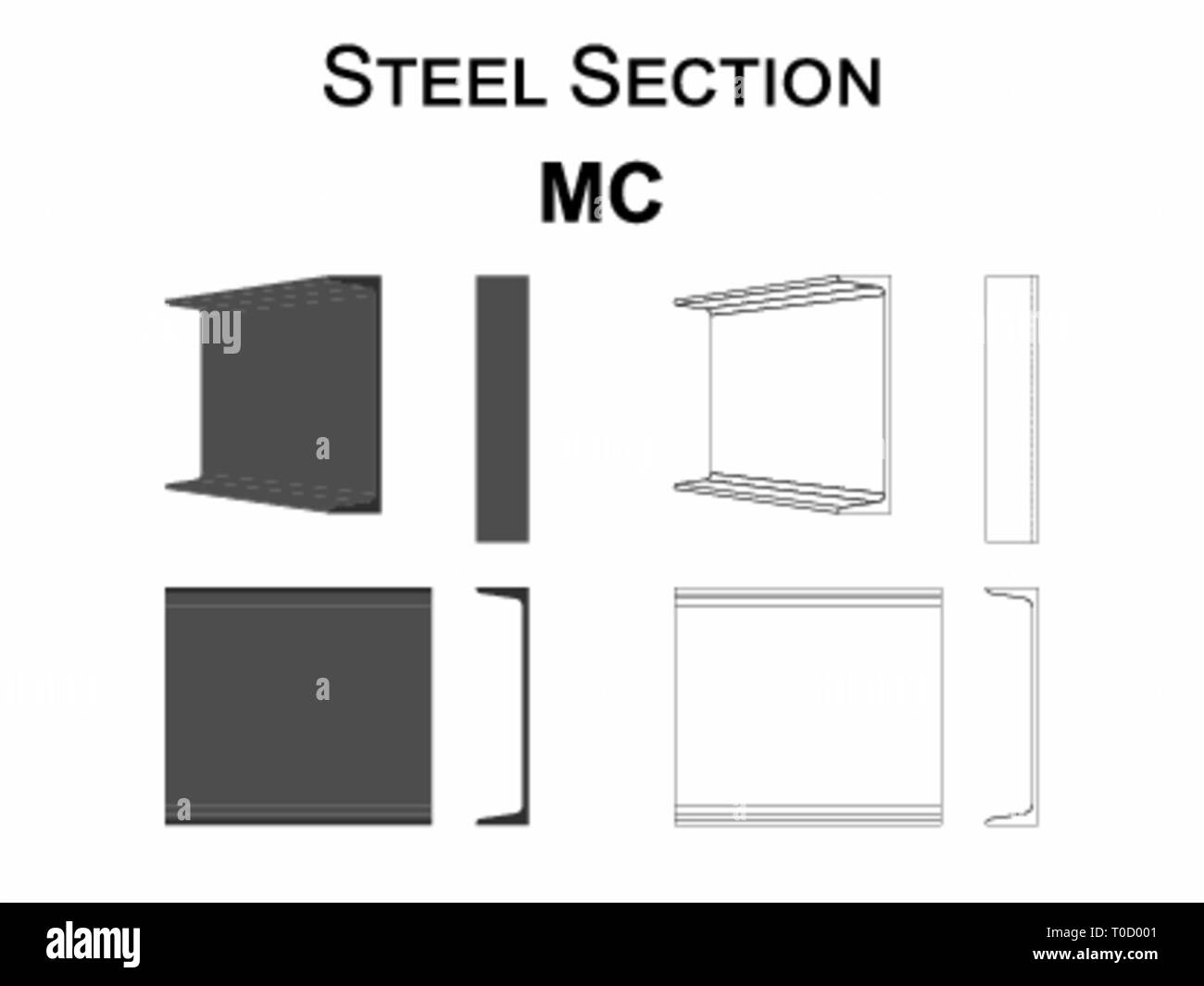 Steel sections Black and White Stock Photos & Images - Alamy
