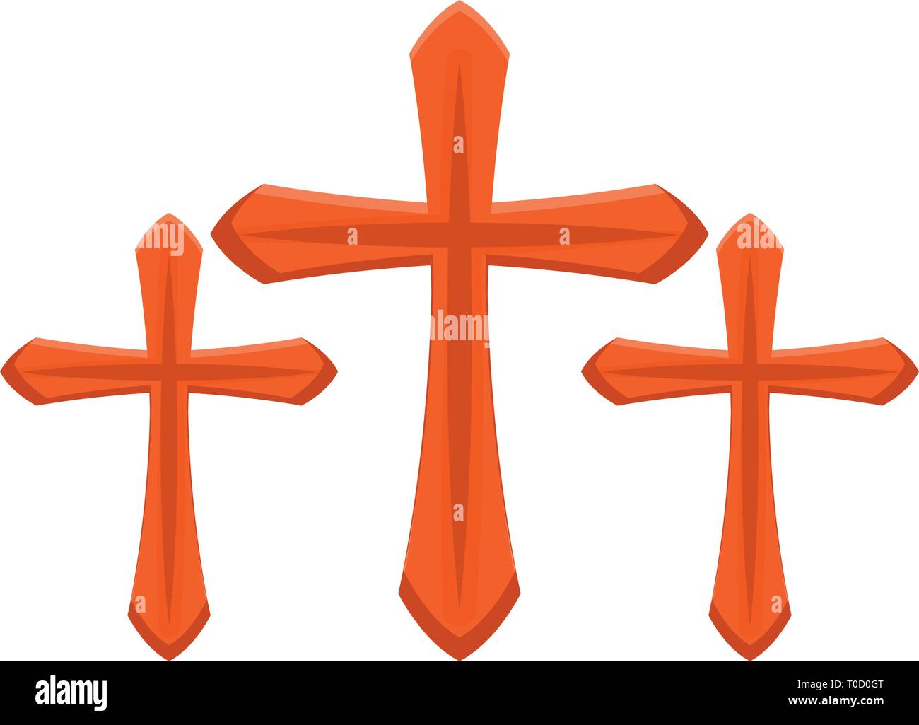 set of crosses catholics vector illustration design Stock Vector Image ...