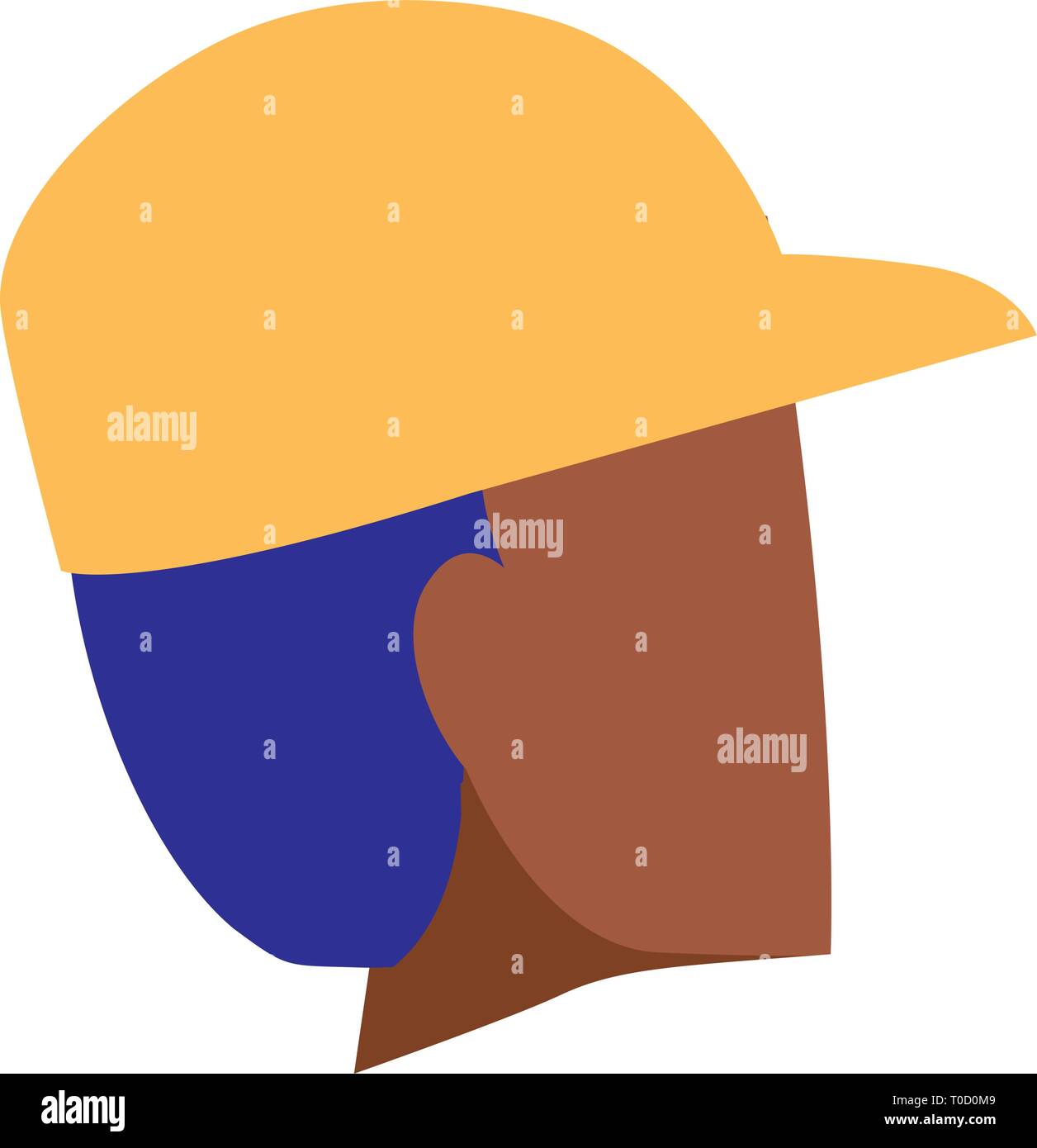 young black man head with cap character vector illustration design ...