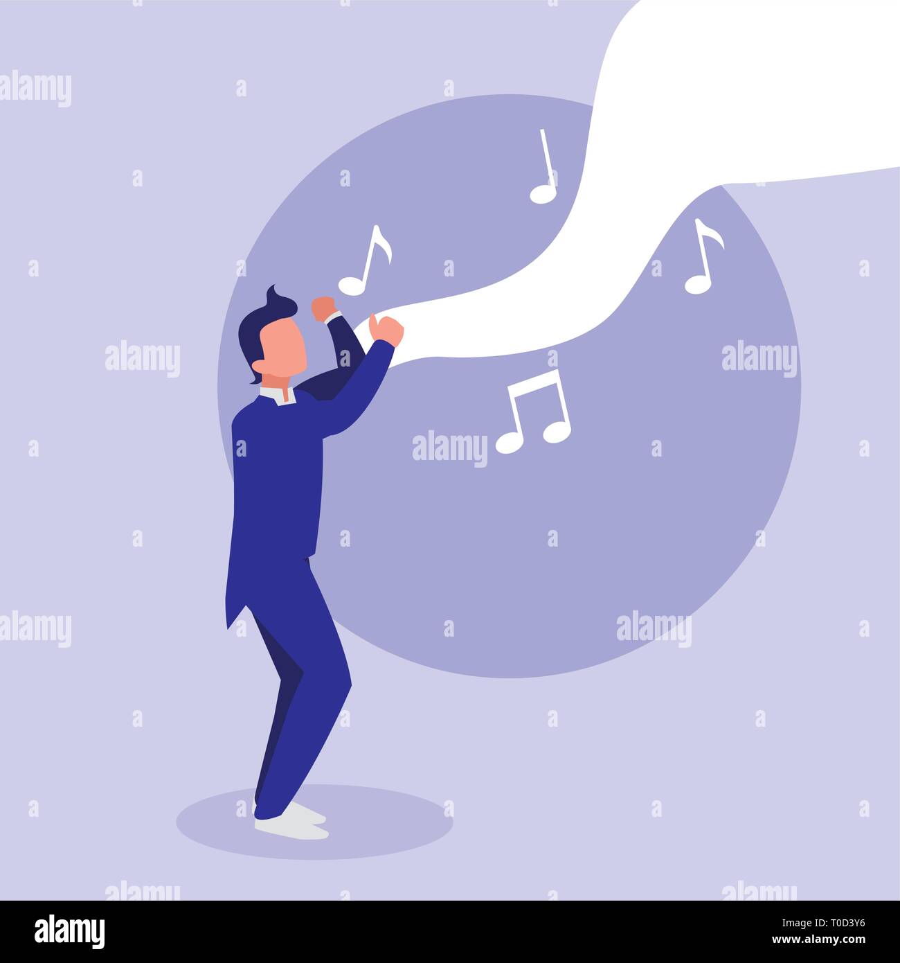 musician classic avatar character vector illustration design Stock ...