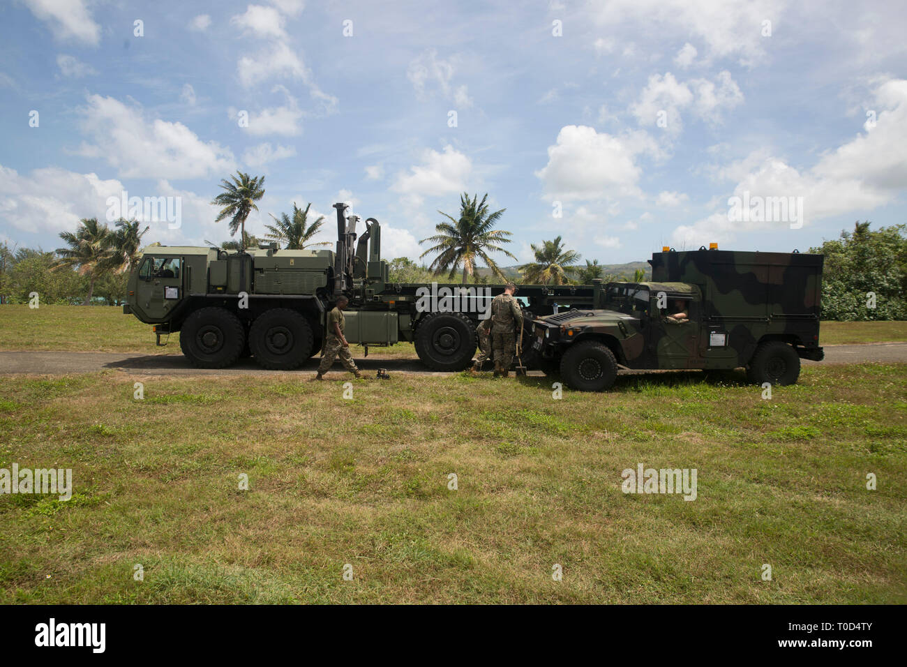 Marines with Combat Logistics Battalion 31, prepare to utilize the load ...