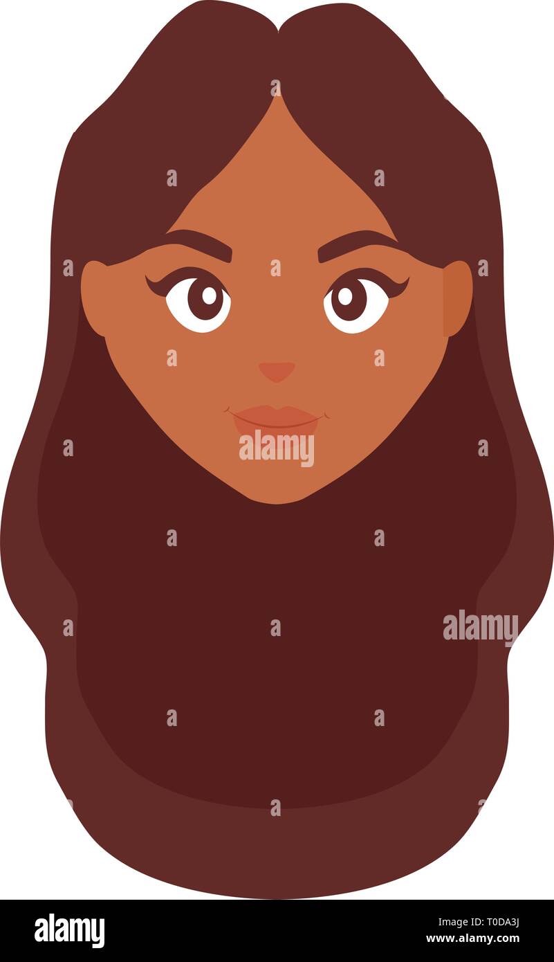 beautiful woman head character vector illustration design Stock Vector ...