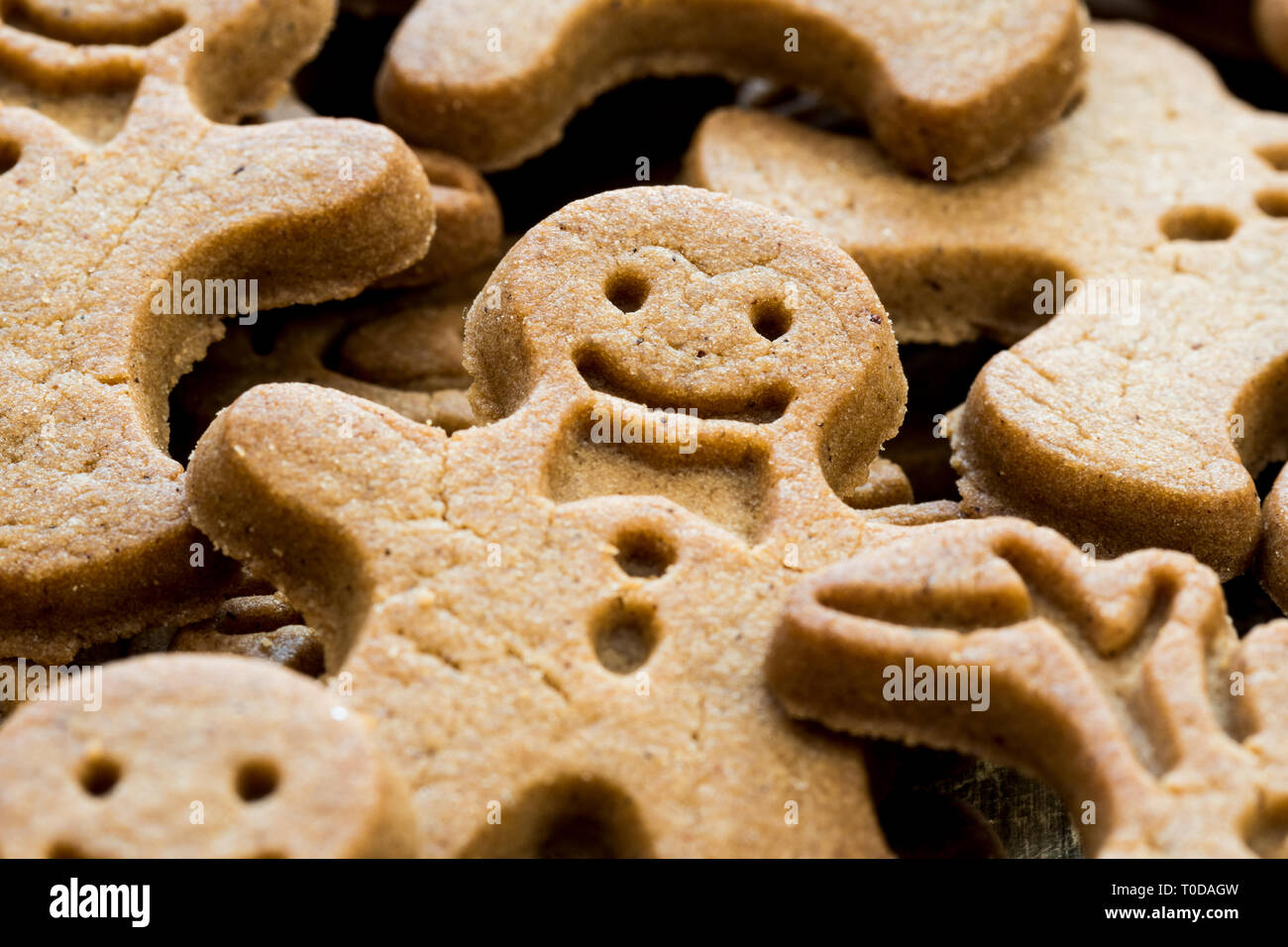Gingerbread - Gingerbread man Plain gingerbread man close up Stock ...