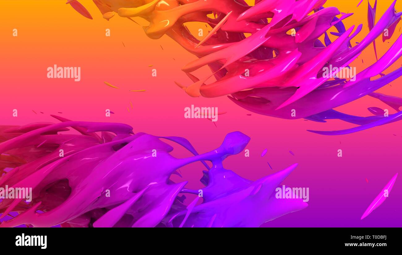 Colorful liquid color background design. 3d rendering Stock Photo - Alamy