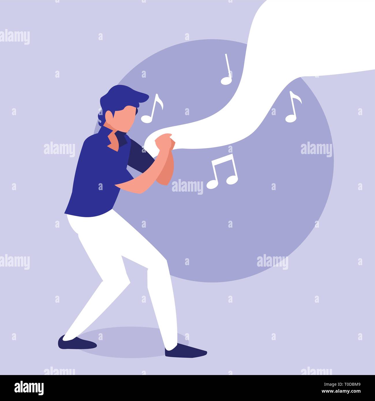 musician classic avatar character vector illustration design Stock ...