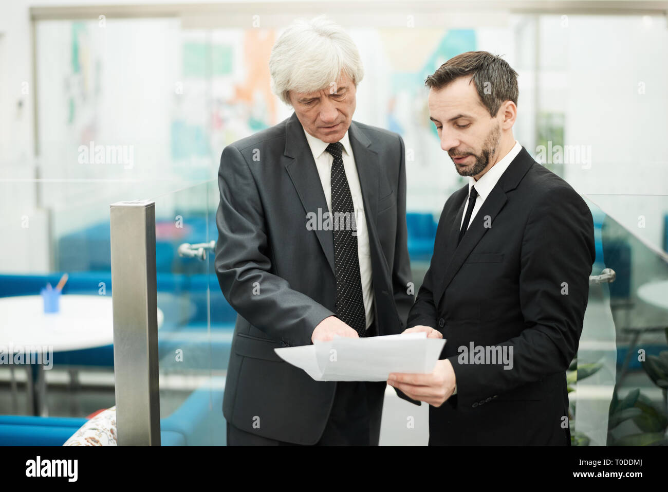 Two Senior Businessmen at Work Stock Photo - Alamy